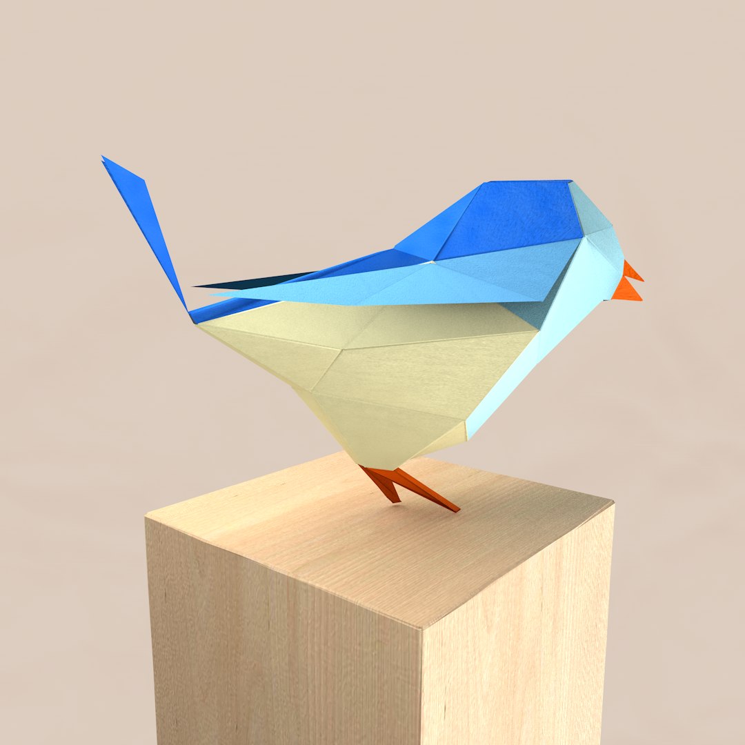 Paper Bird 3D Model - TurboSquid 1494555