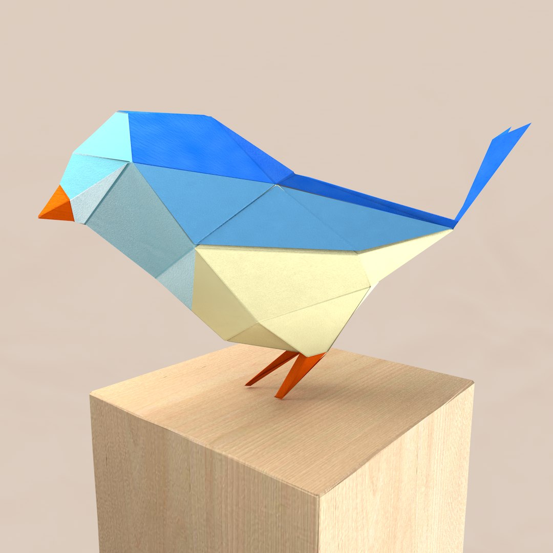 Paper Bird 3D Model - TurboSquid 1494555