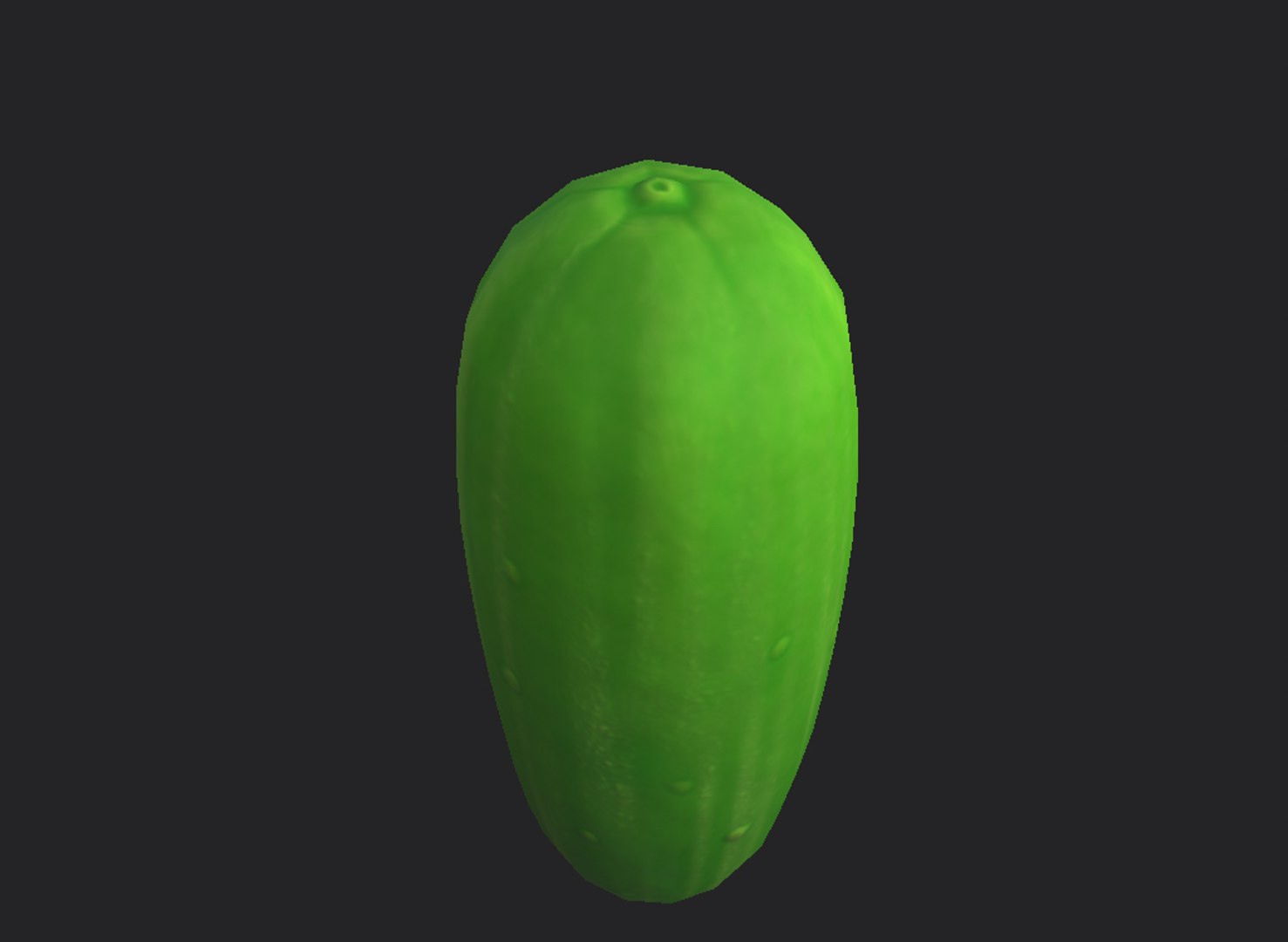 Cucumber Cartoon 3D Model - TurboSquid 1494507