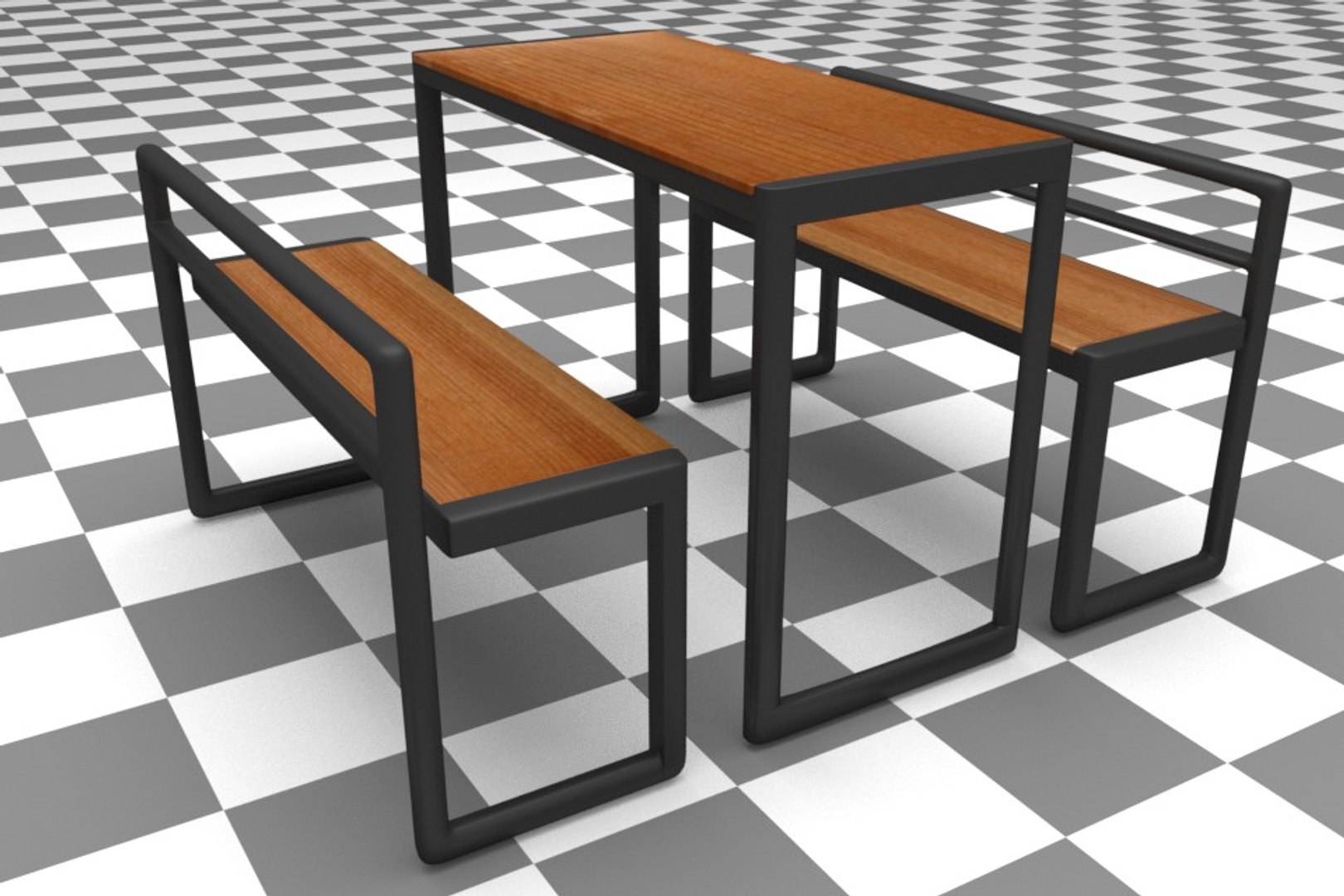 3d bench model