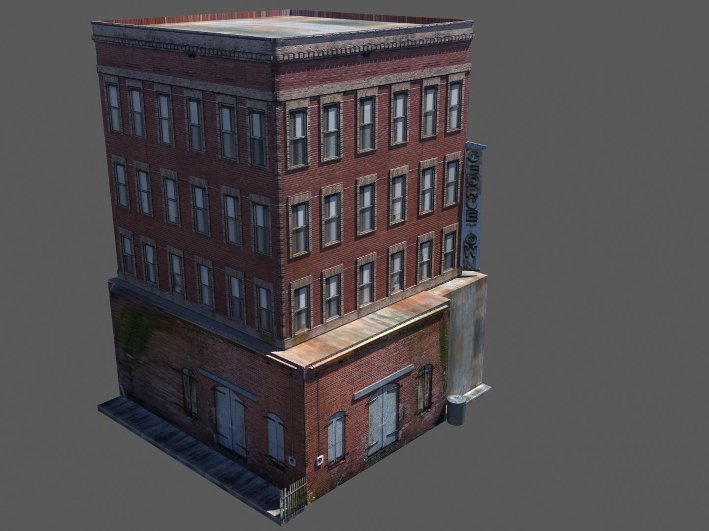 Rundown Hotel 3d Model