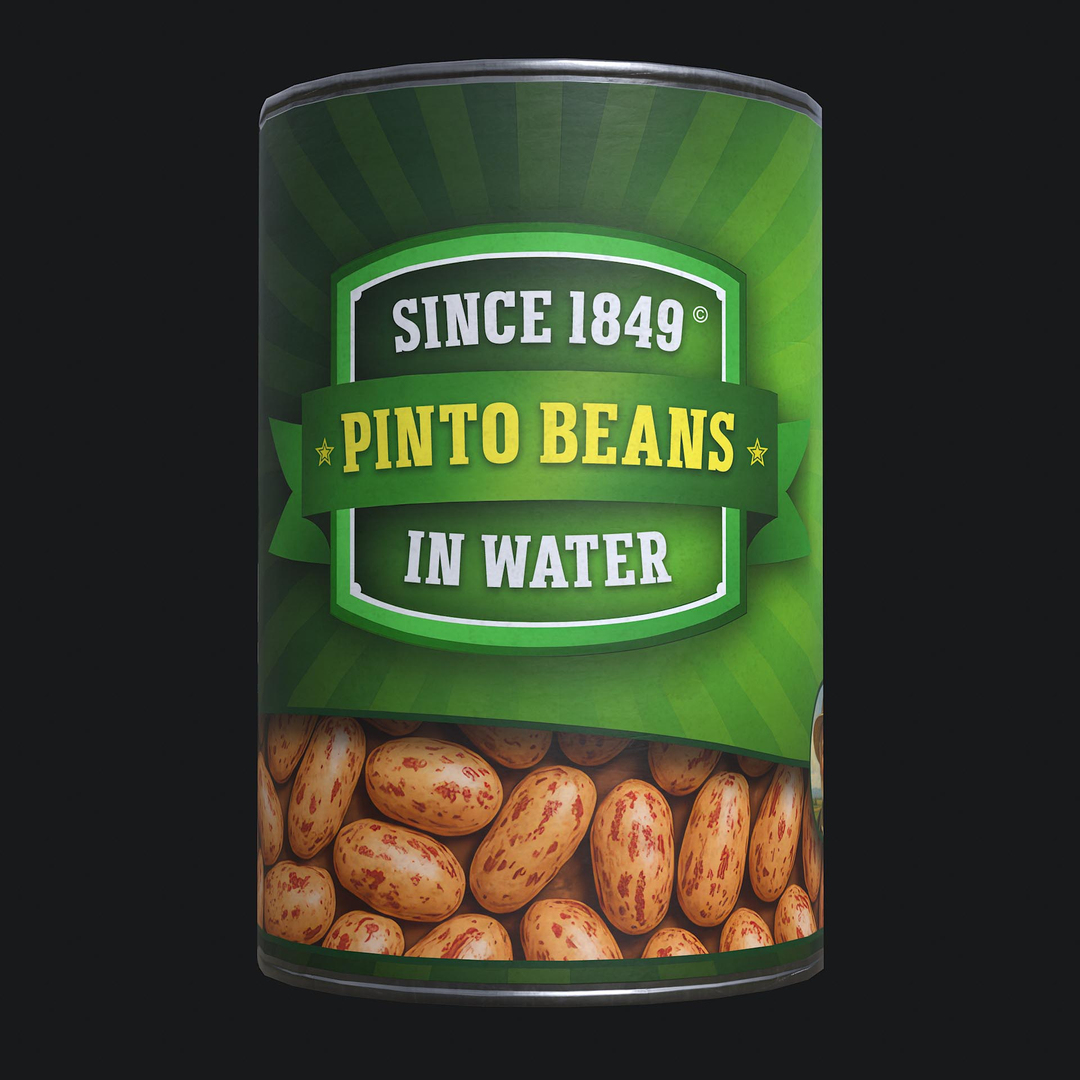 3D Model Tin Can Pinto Beans Real-Time - TurboSquid 2389135