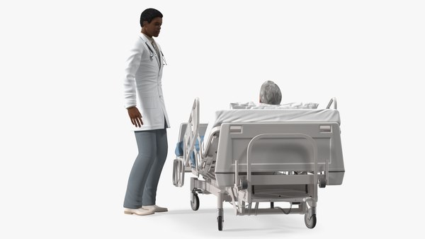 Patient on Hospital Bed 2 and Doctor Rigged for Modo 3D model ...