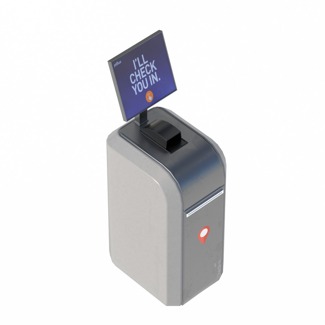 Self-checkin Kiosk 3D model - TurboSquid 2183590