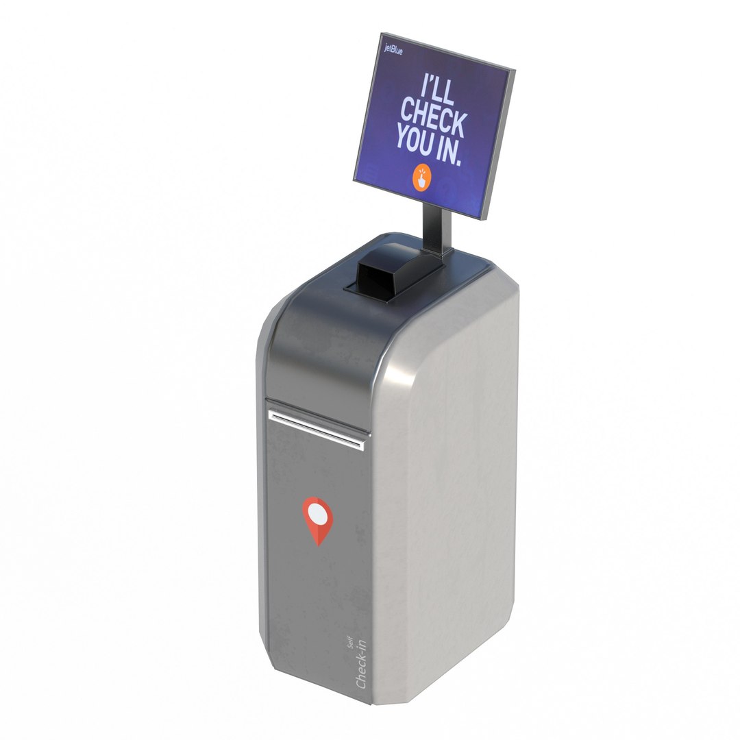 Self-checkin Kiosk 3D Model - TurboSquid 2183590