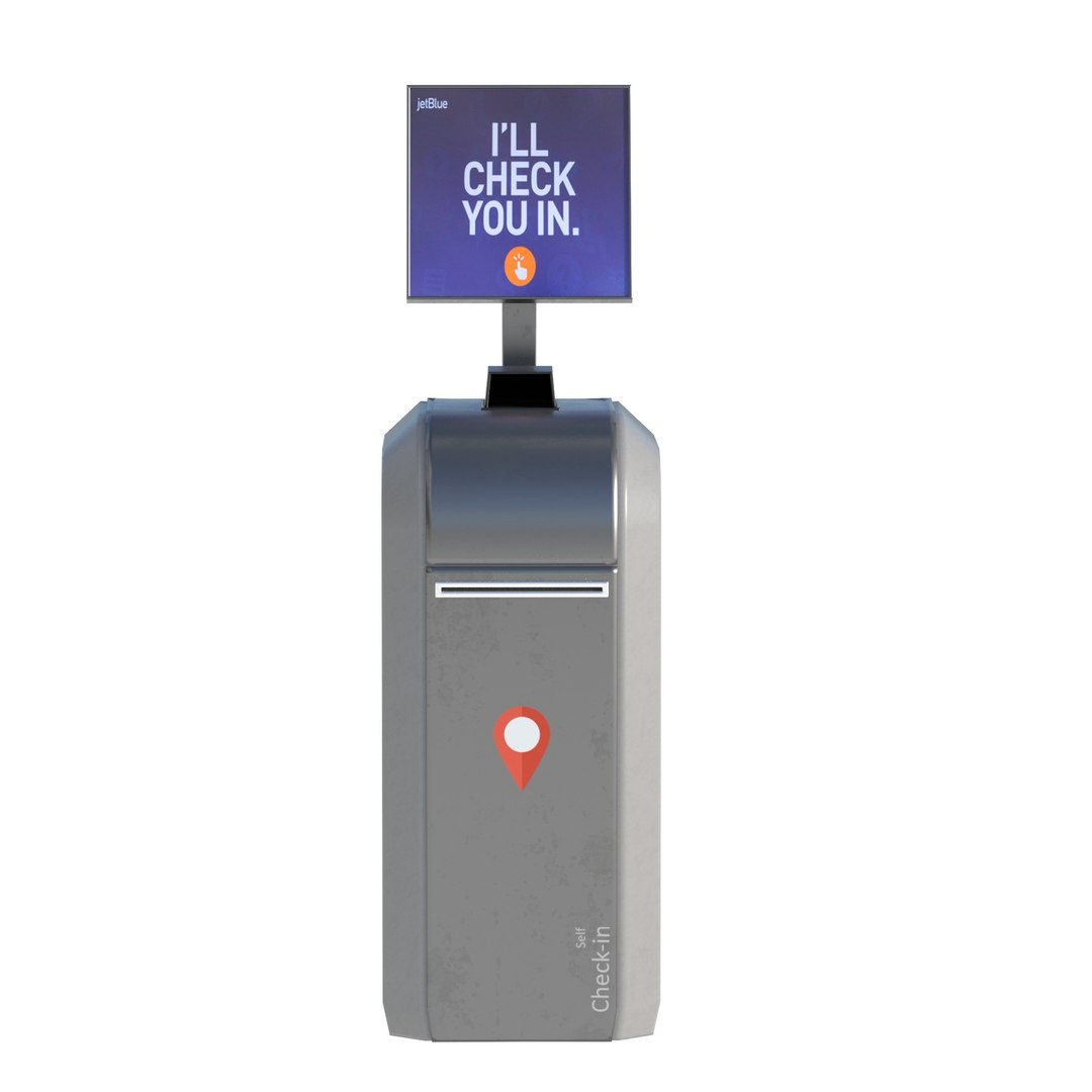 Self-checkin Kiosk 3D Model - TurboSquid 2183590