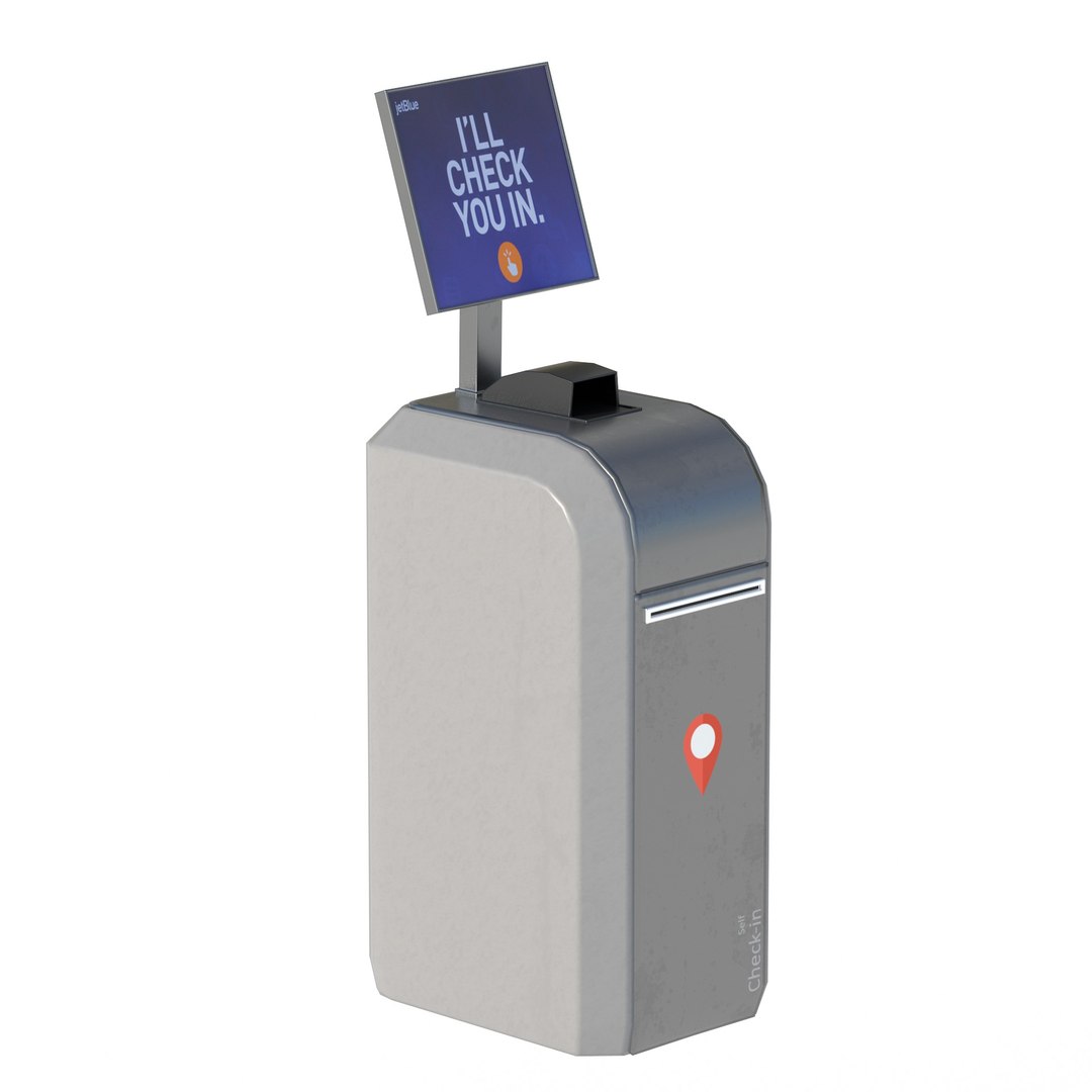 Self-checkin Kiosk 3D Model - TurboSquid 2183590