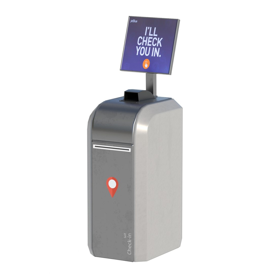 Self-checkin Kiosk 3D Model - TurboSquid 2183590