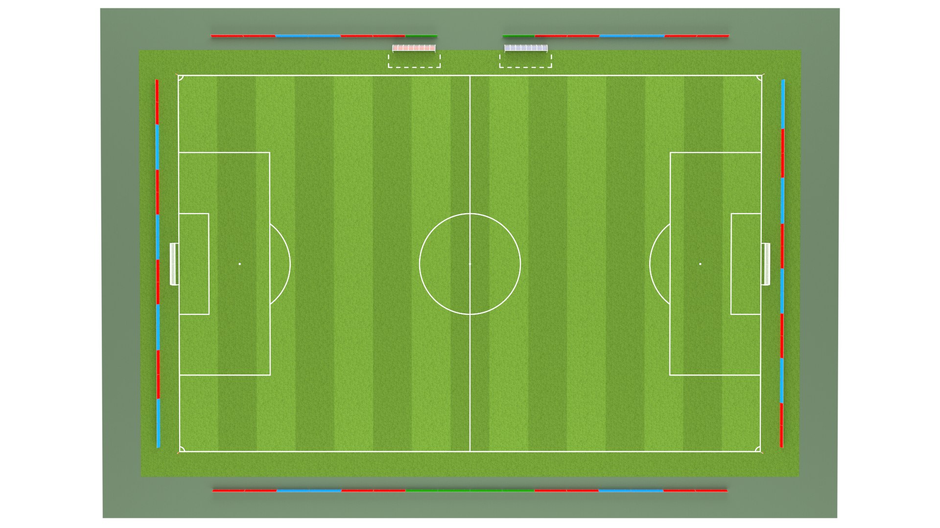 3D Model Football Soccer Field Markup - TurboSquid 1310338