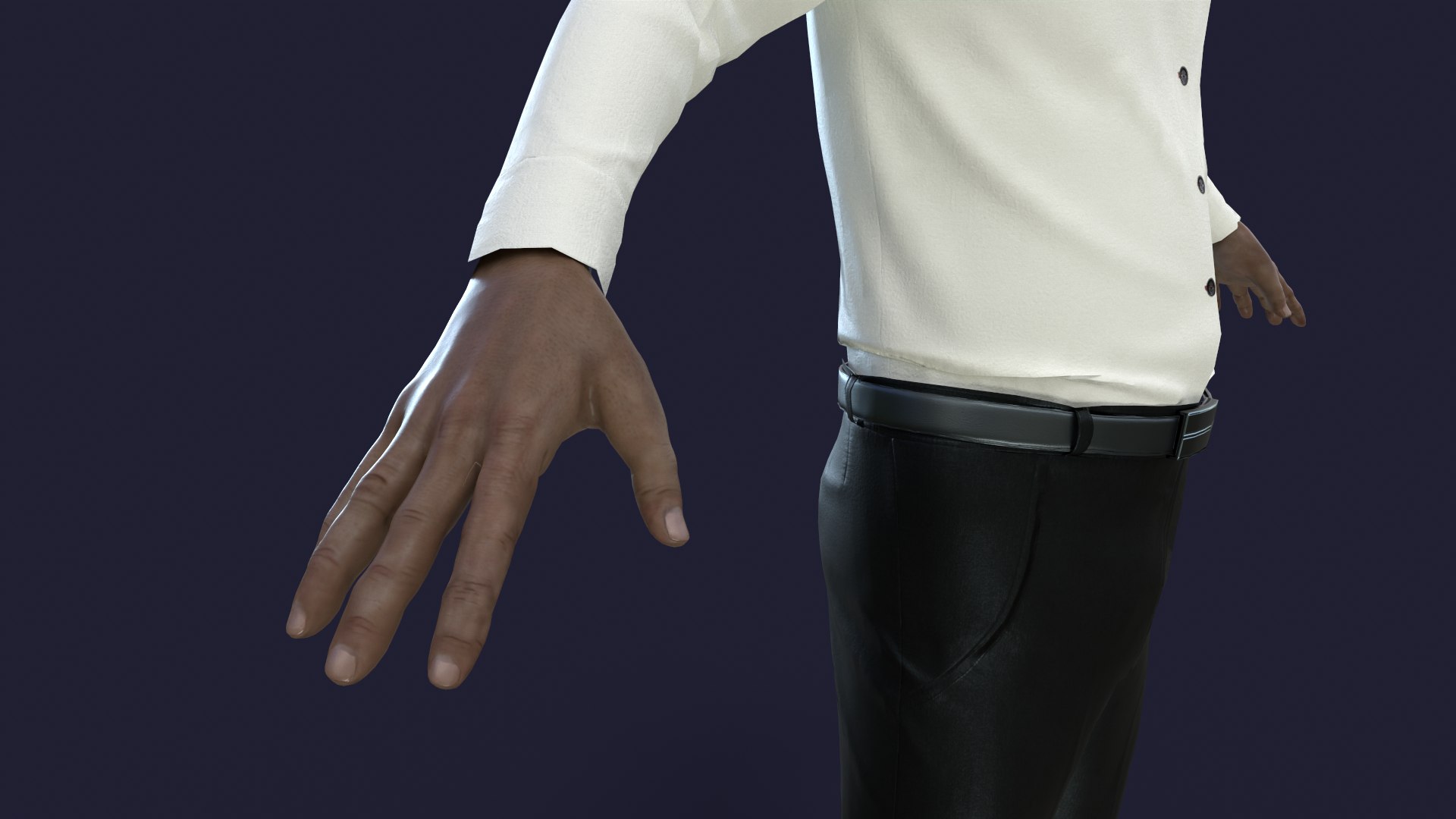 3D Office man with realtime hair UE4 ready to use model - TurboSquid ...