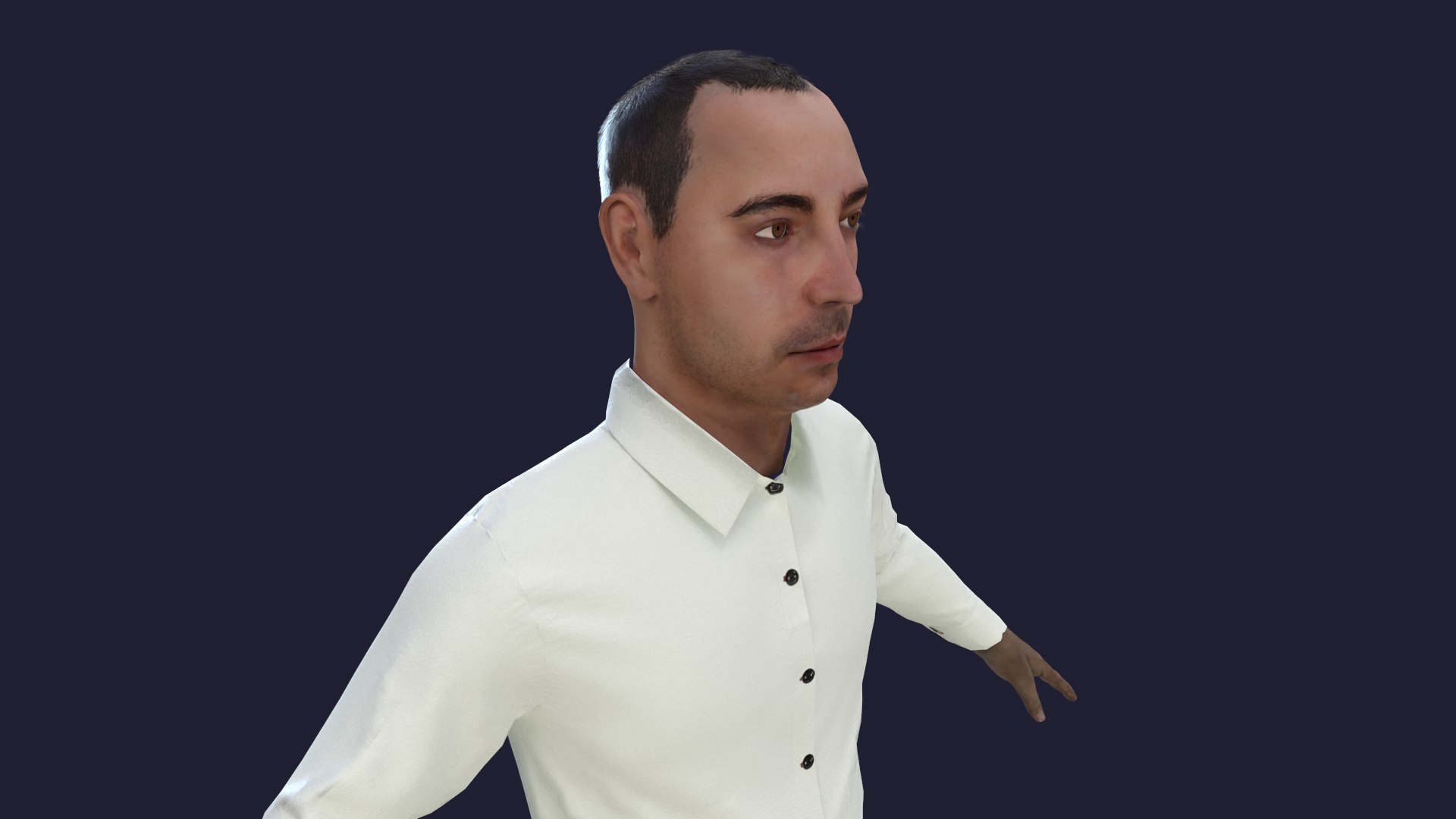3D Office man with realtime hair UE4 ready to use model - TurboSquid ...
