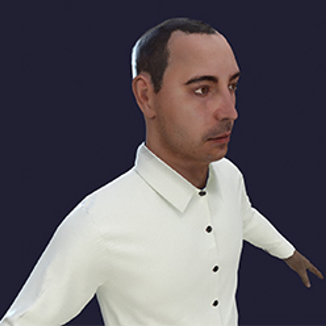 3D Office man with realtime hair UE4 ready to use model - TurboSquid ...