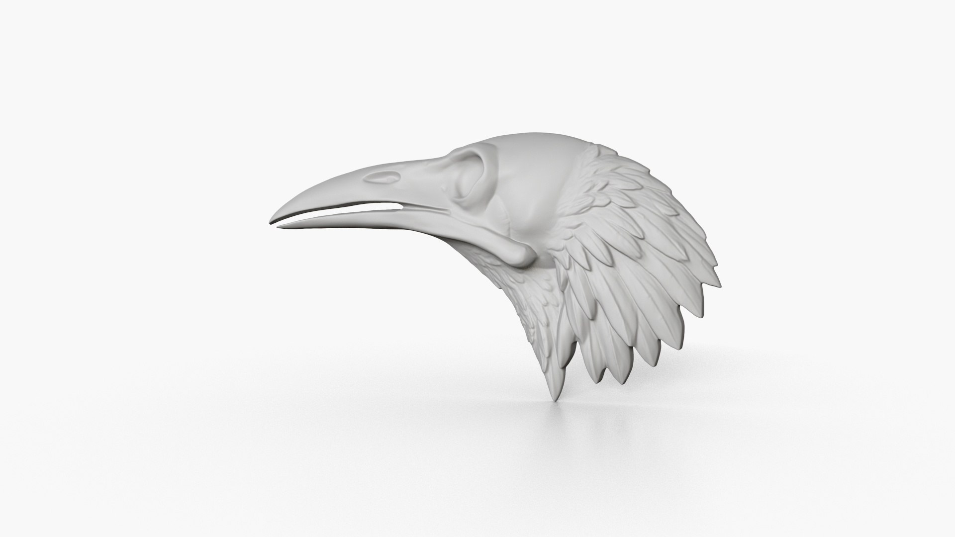 3D Crow Skull Relief 4 - TurboSquid 2287191
