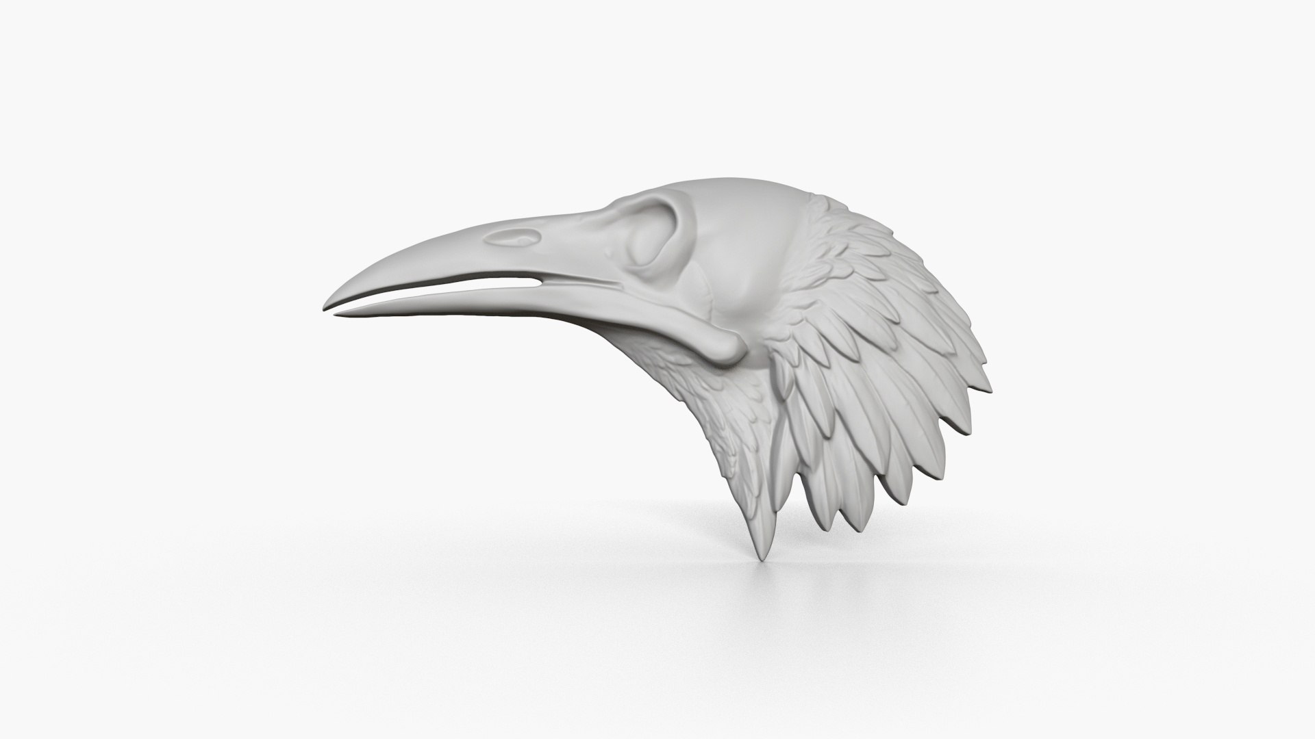 3D Crow Skull Relief 4 - TurboSquid 2287191