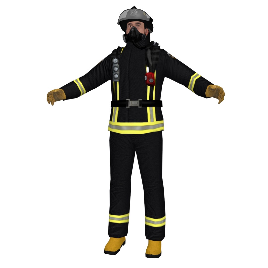 3d fireman ready