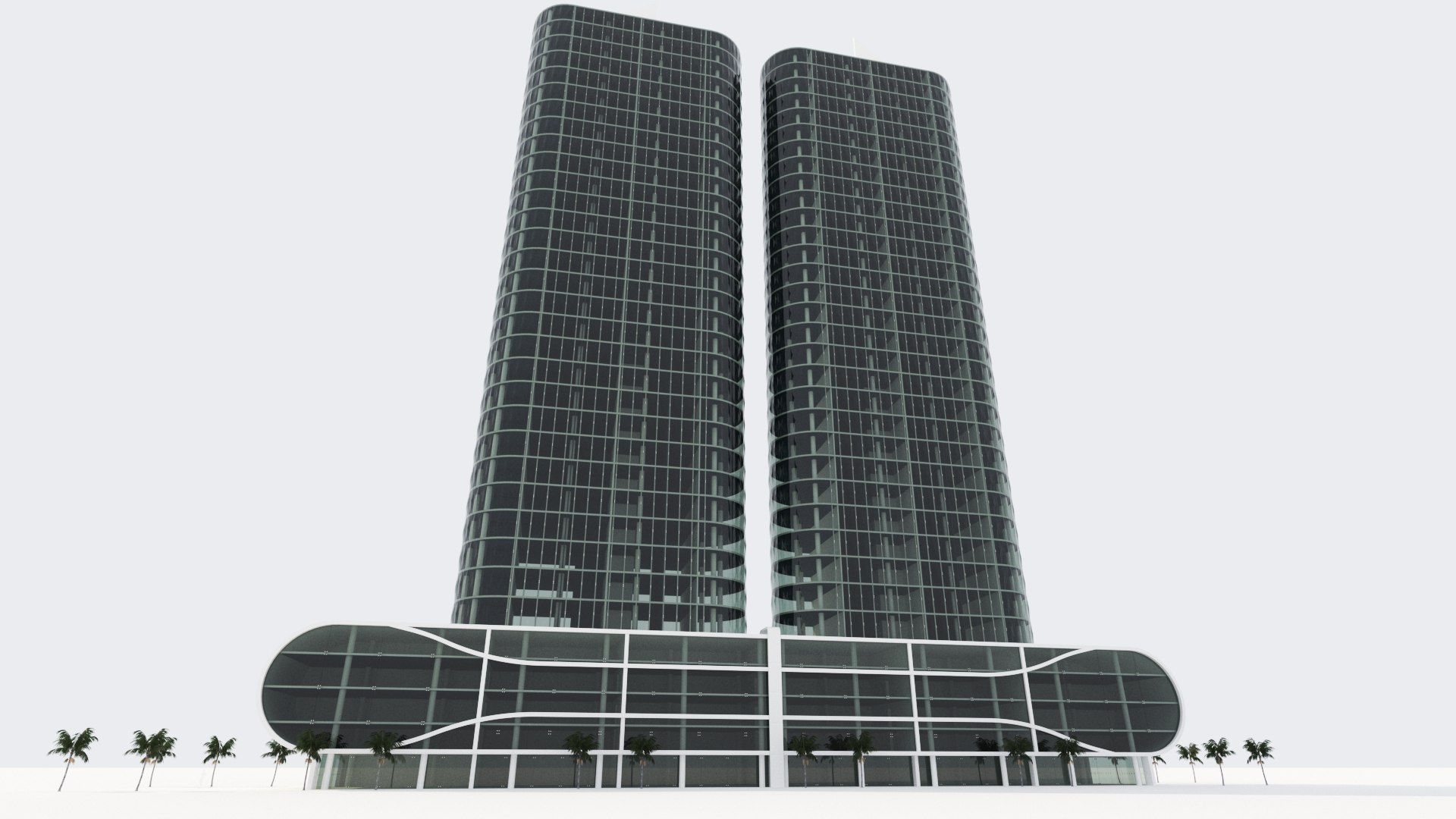 3D Model Twin Skyscrapers - TurboSquid 1813697