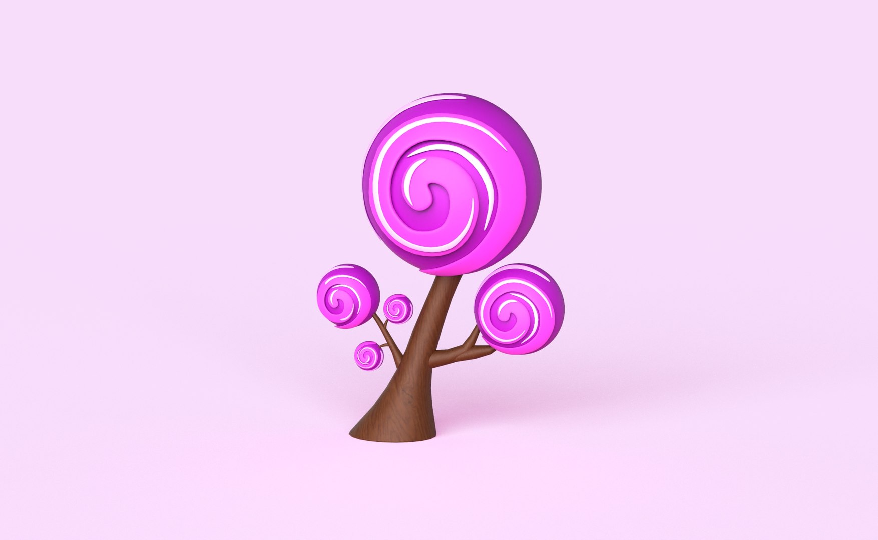 Cartoon Candy Tree 7 Model - TurboSquid 2251040