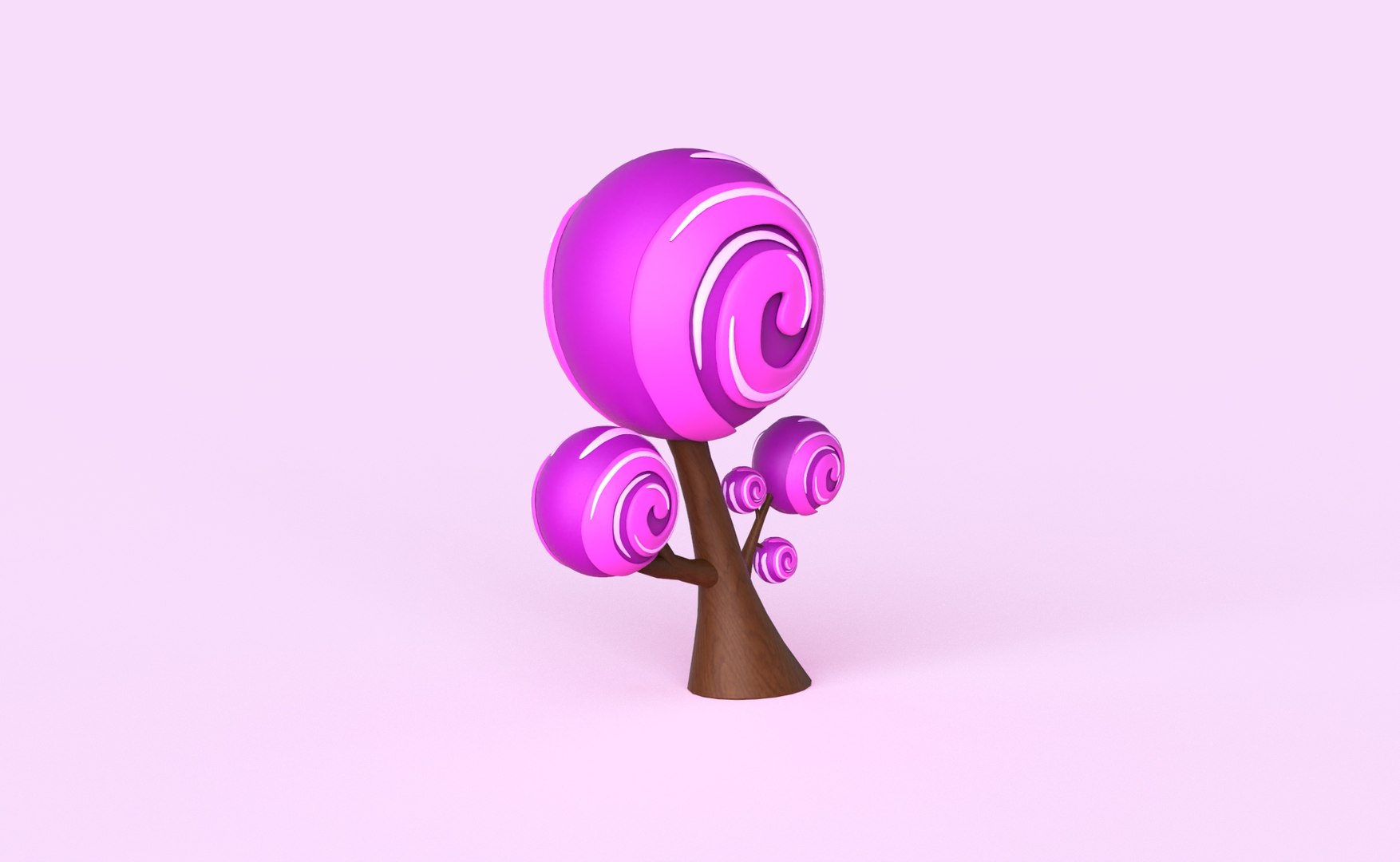 Cartoon Candy Tree 7 Model - TurboSquid 2251040