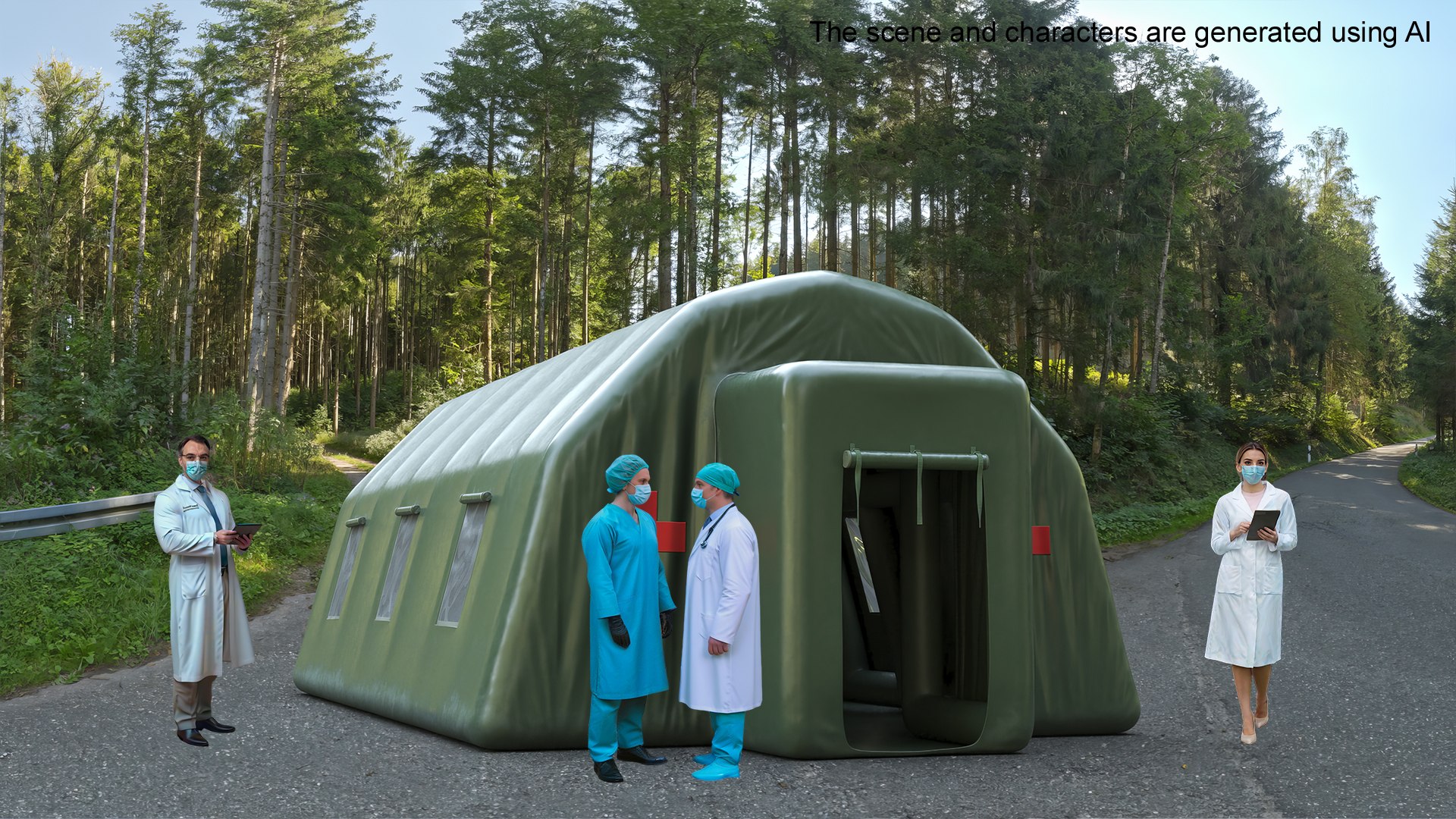 Green Inflatable Medical Tent Open 3D Model - TurboSquid 2250247