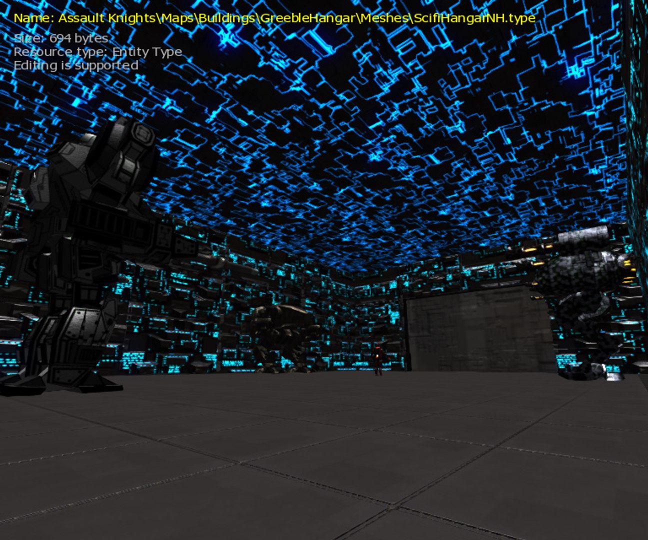 3D mech greebled hangar - TurboSquid 1275136