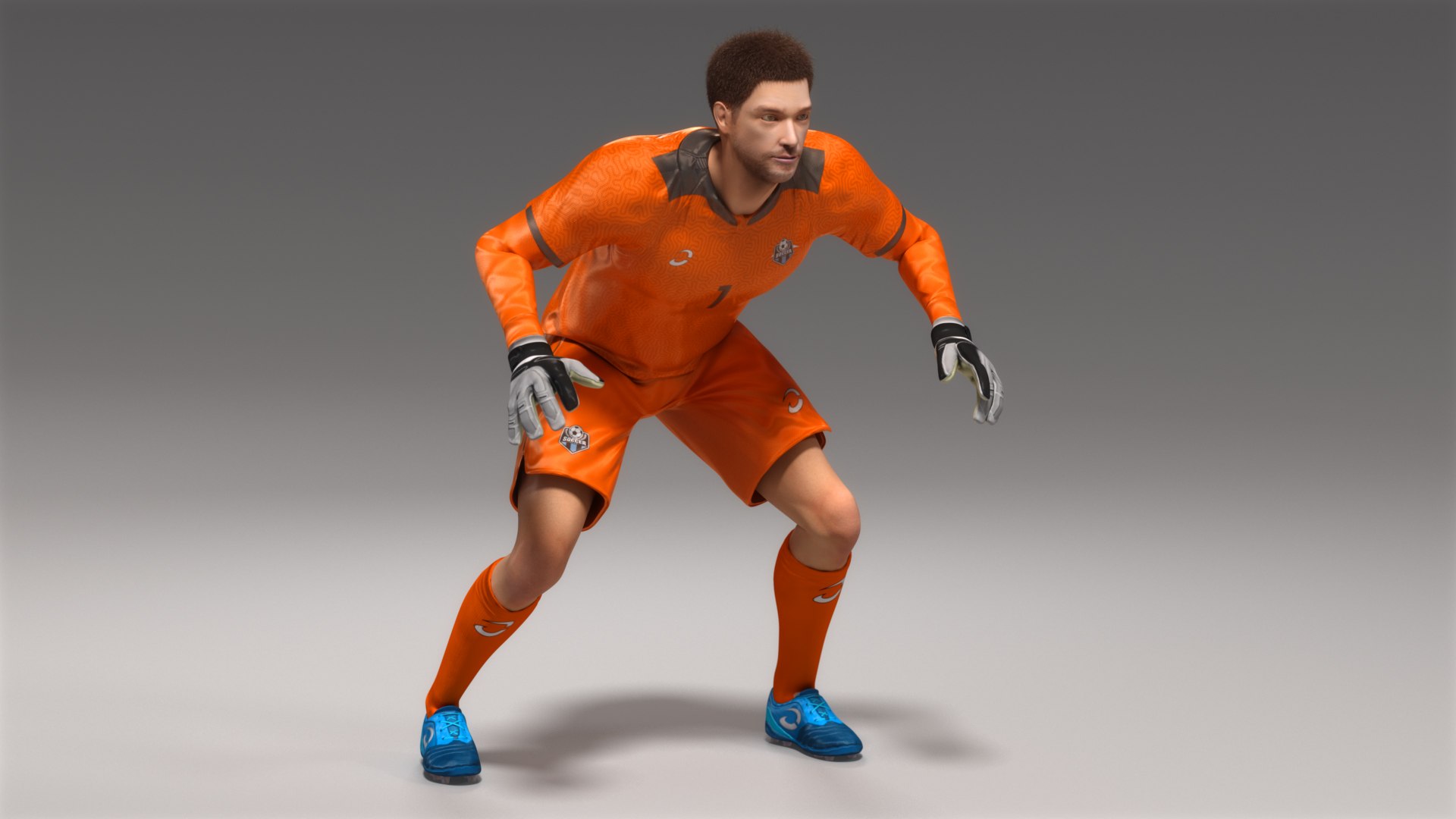 3D Male Soccer And Goalkeeper Players Animated HQ Model - TurboSquid ...