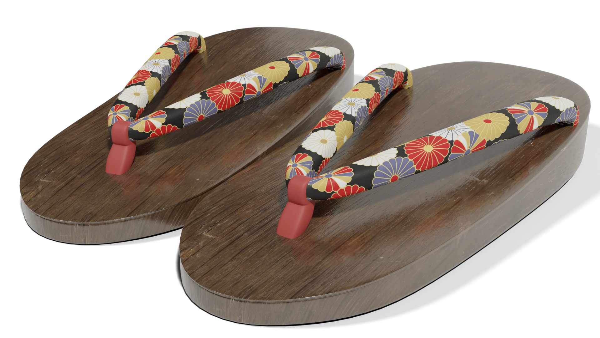 Japanese Parasol And Geta Set 3D Model - TurboSquid 1734806