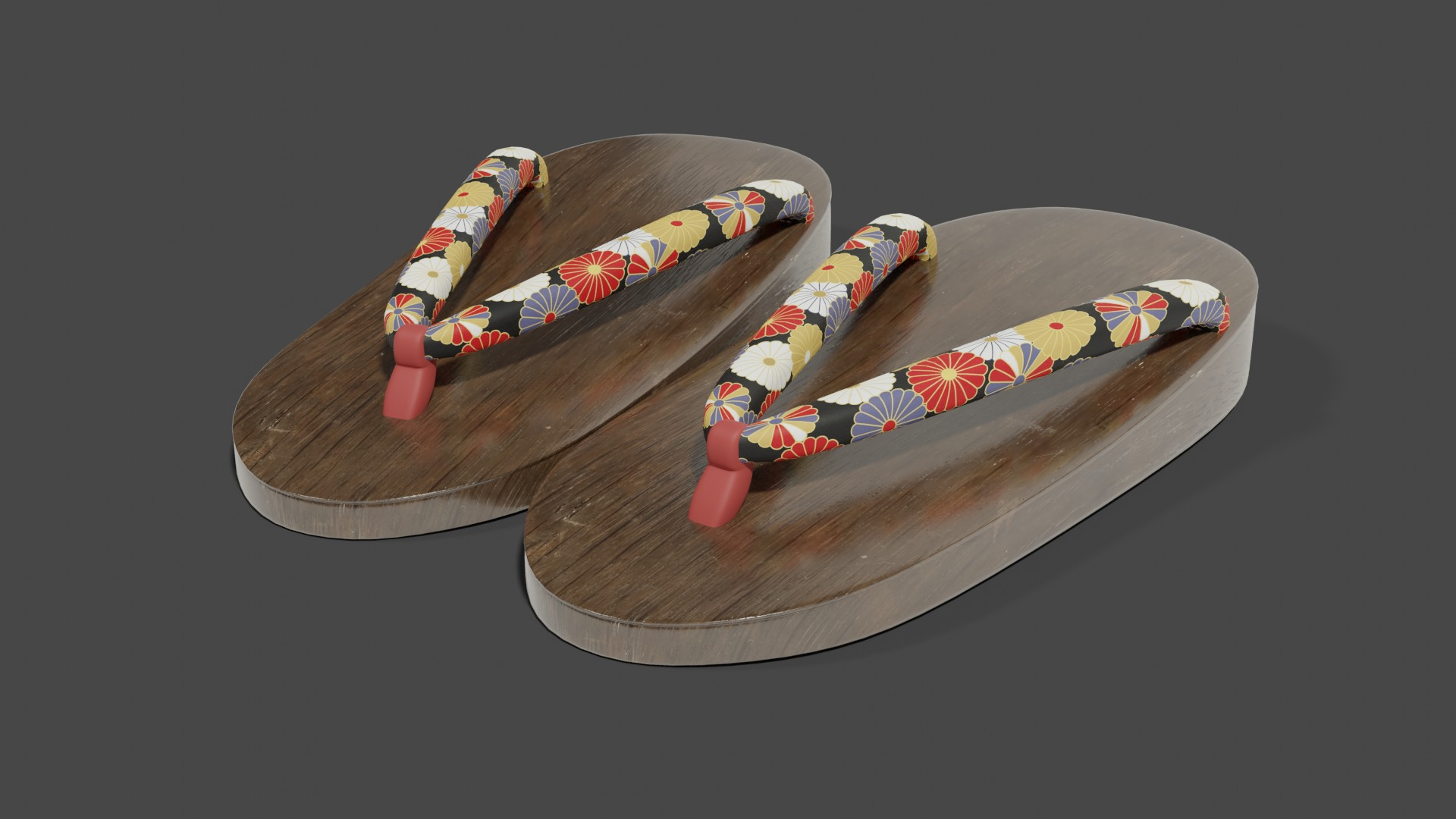 Japanese Parasol And Geta Set 3D Model - TurboSquid 1734806