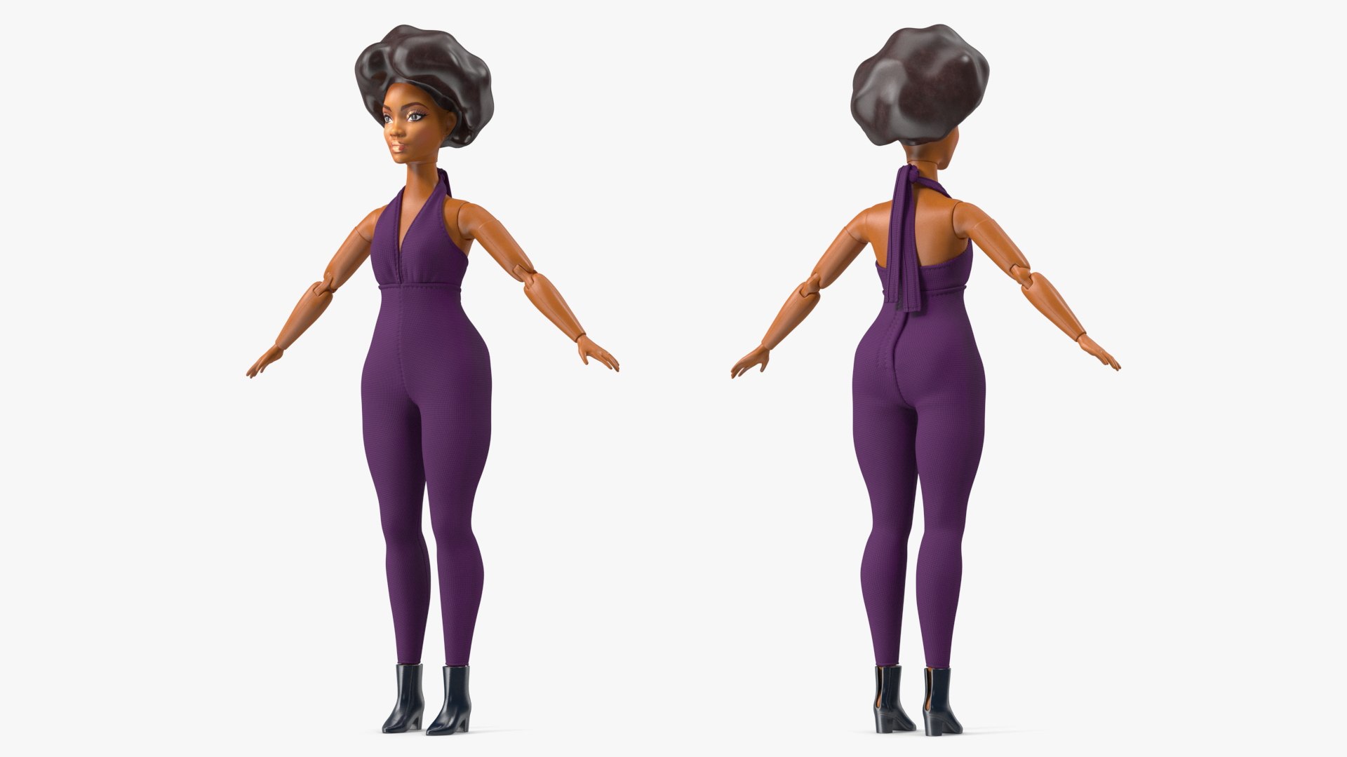 3D Toy Doll Figure Neutral Pose Dressed - TurboSquid 1874688