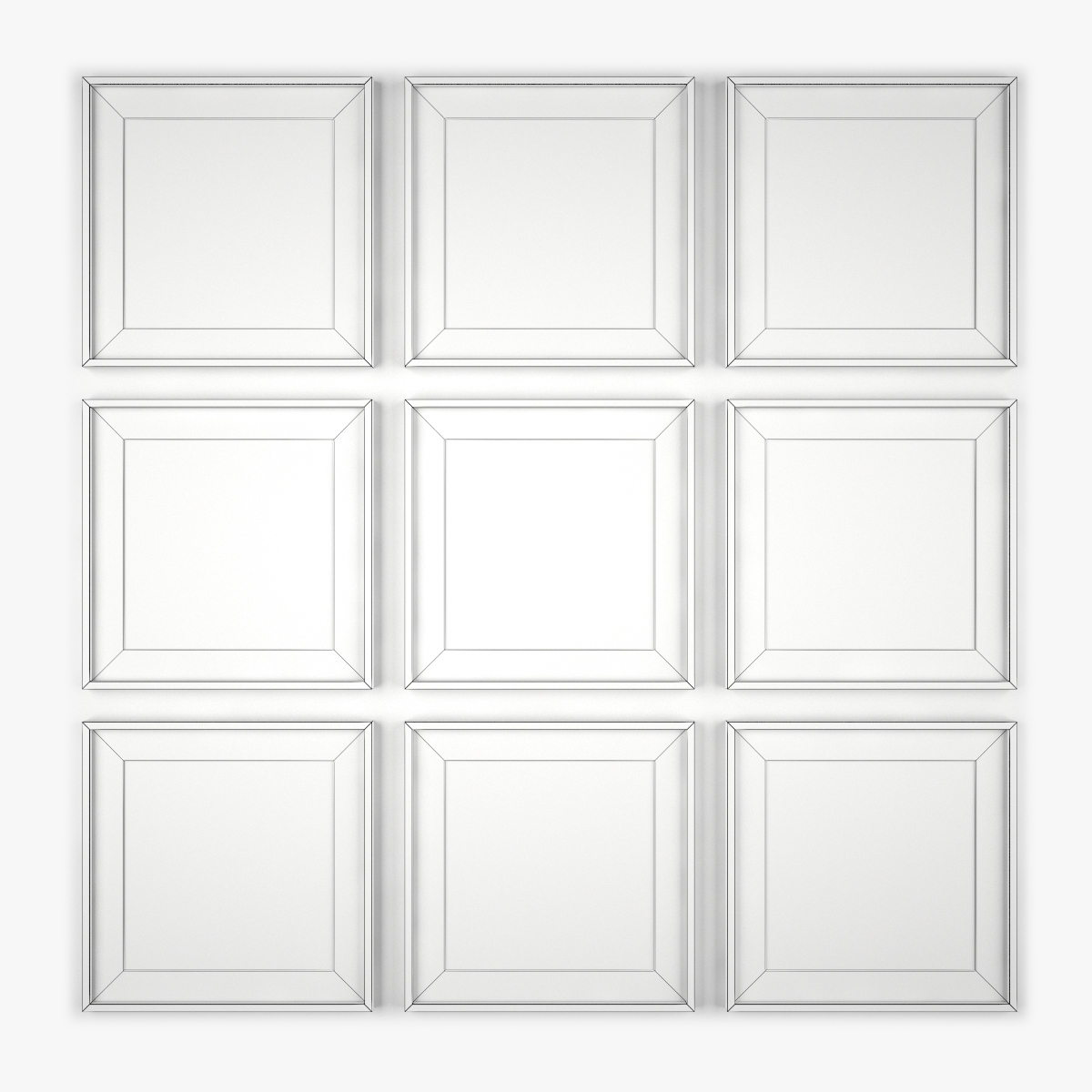 picture frames art wall design 3d model