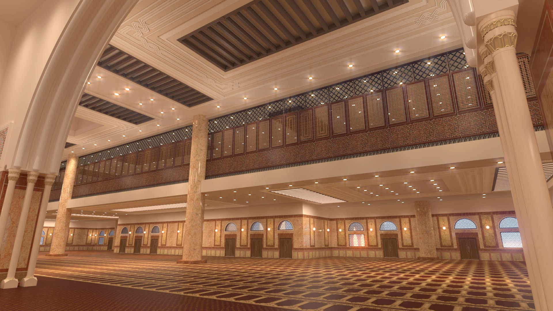 Mosque Interior 2 3D Model - TurboSquid 2202407