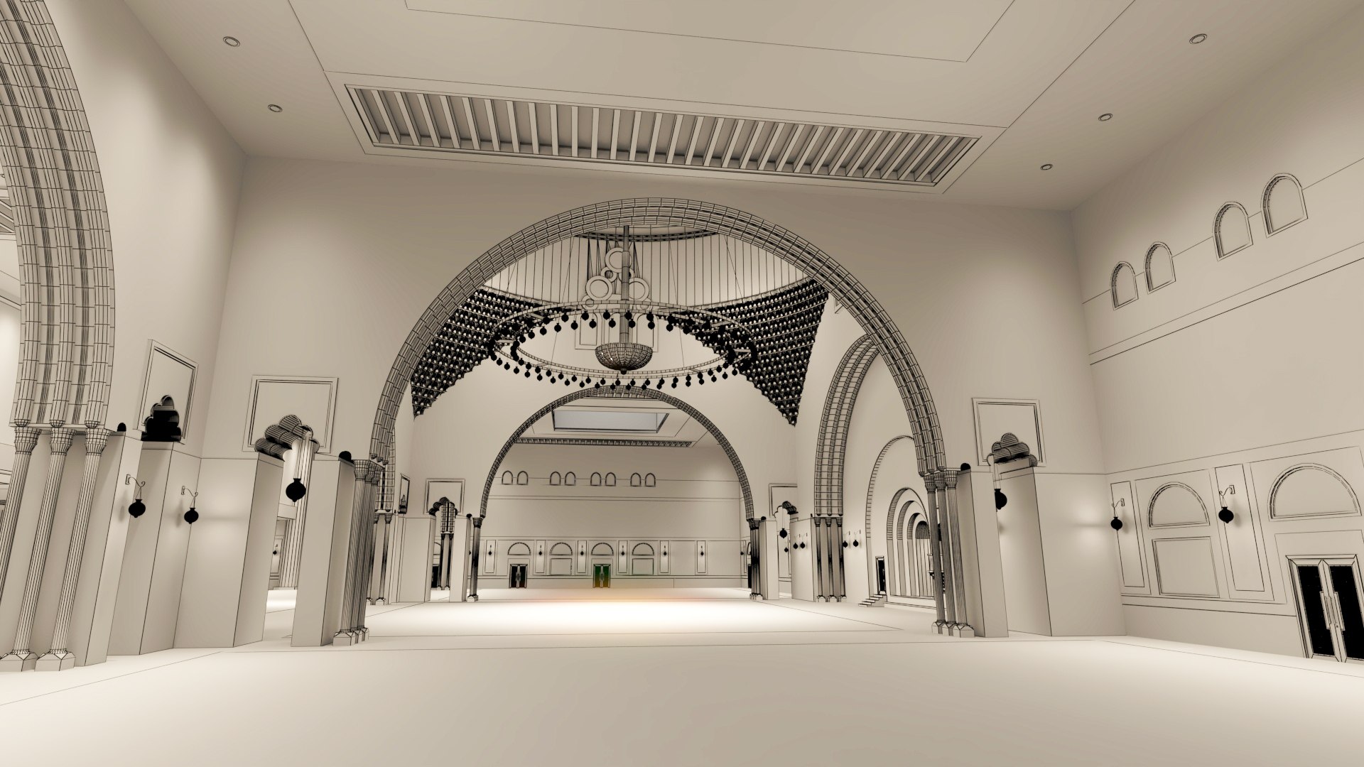 Mosque Interior 2 3D Model - TurboSquid 2202407