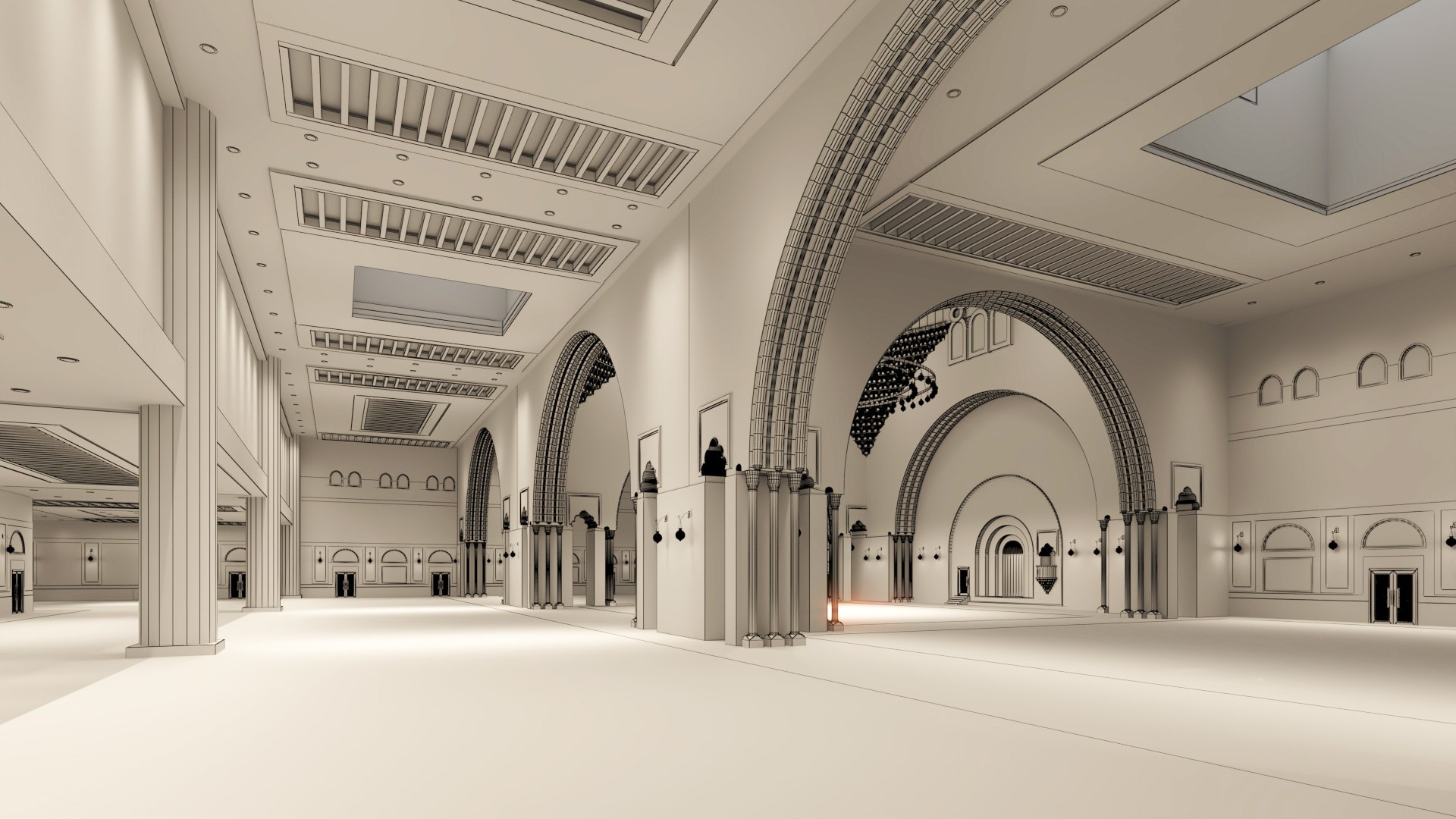 Mosque Interior 2 3D Model - TurboSquid 2202407