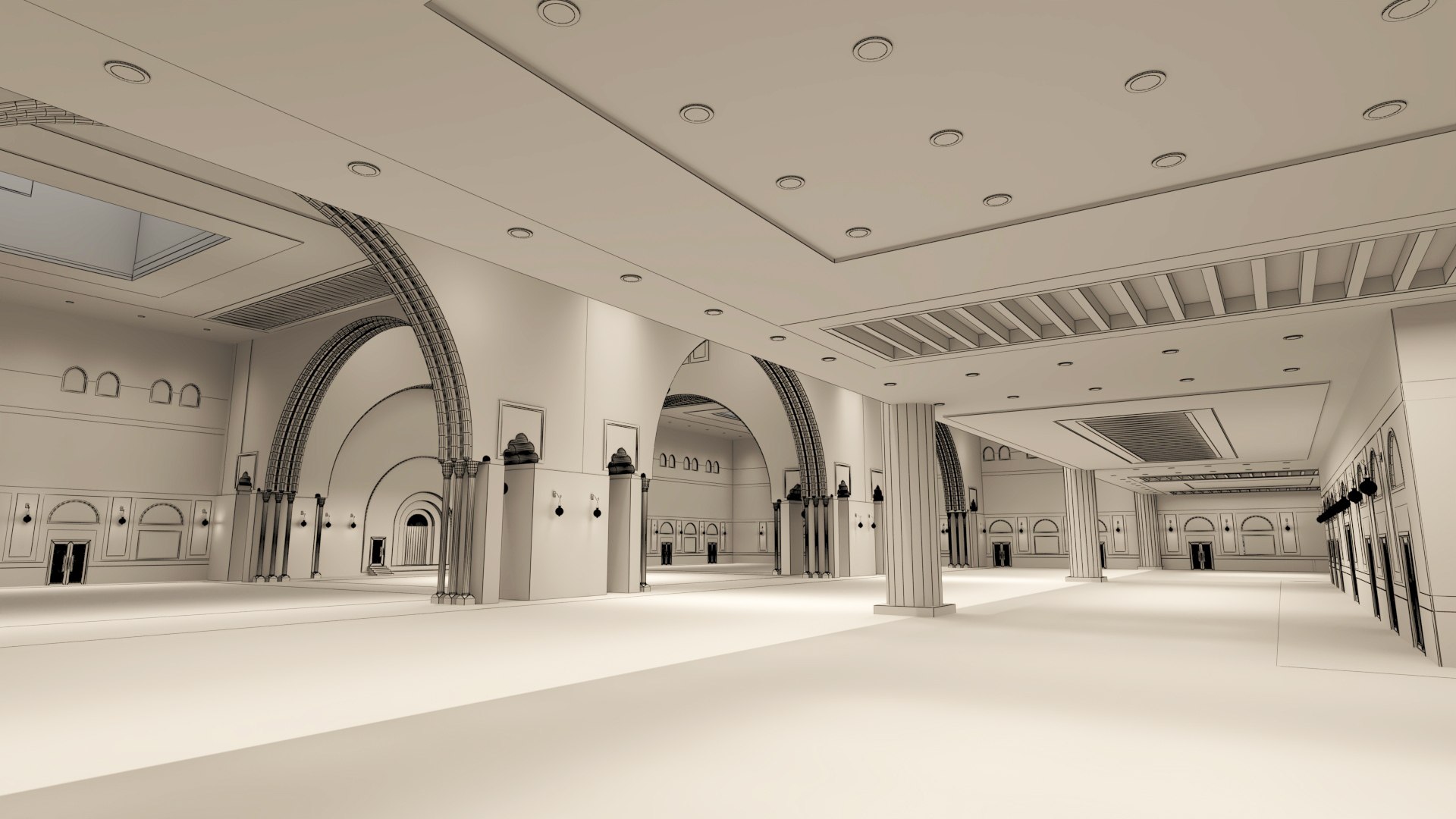 Mosque Interior 2 3D Model - TurboSquid 2202407