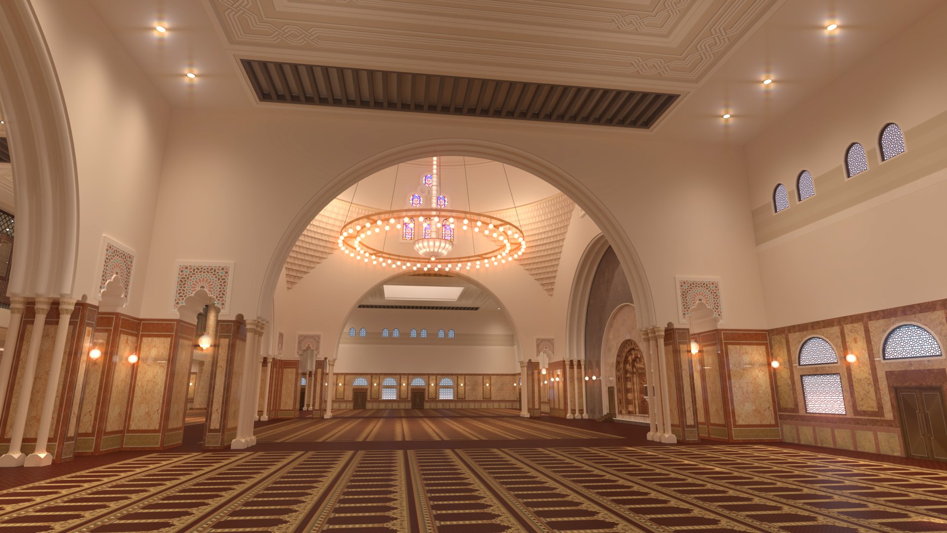 Mosque Interior 2 3D Model - TurboSquid 2202407
