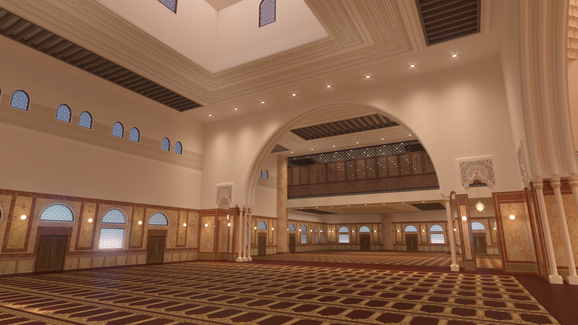 Mosque Interior 2 3D Model - TurboSquid 2202407