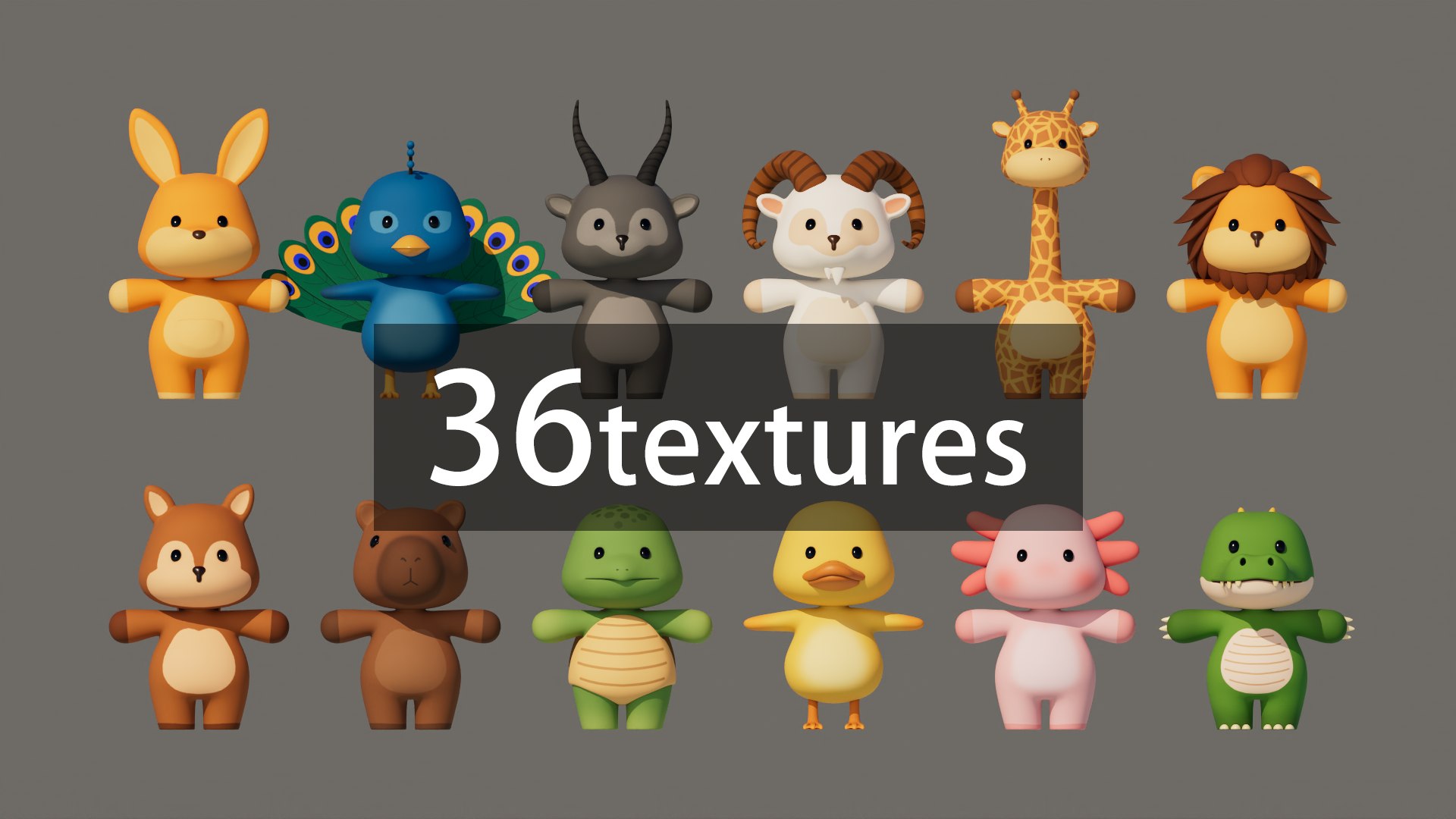 Rigged Cartoon Animals Collection Pack 3D - TurboSquid 2244716