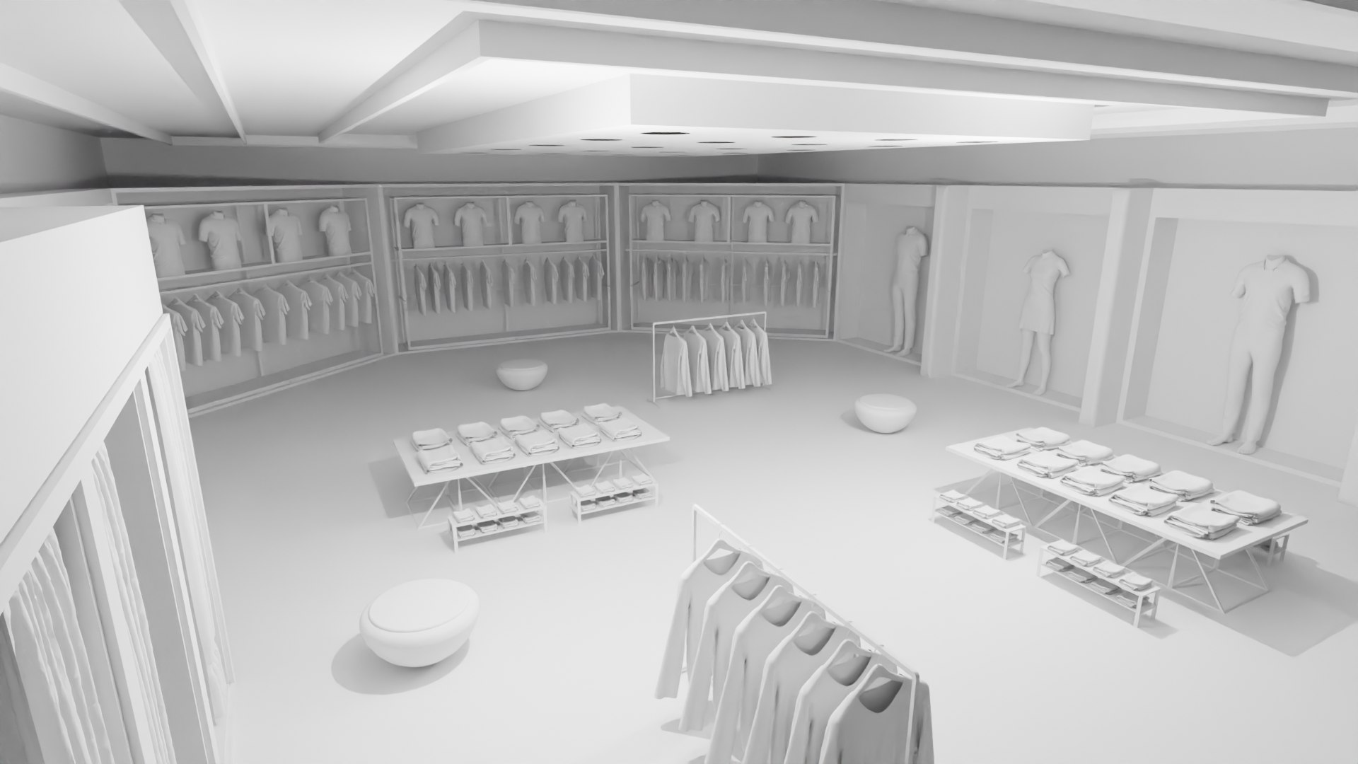 Clothing Store interior 3D model - TurboSquid 2157432