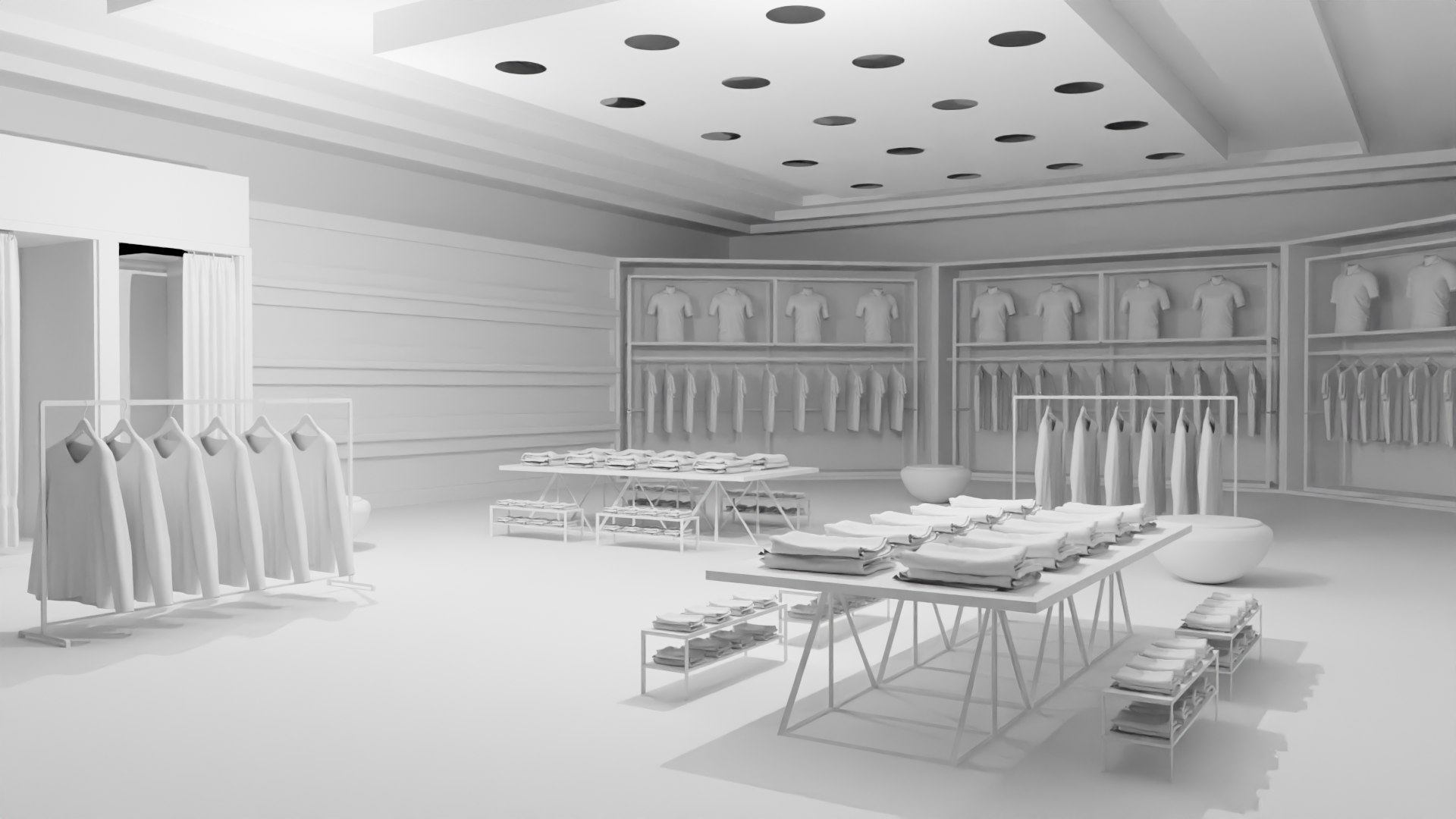Clothing Store interior 3D model - TurboSquid 2157432