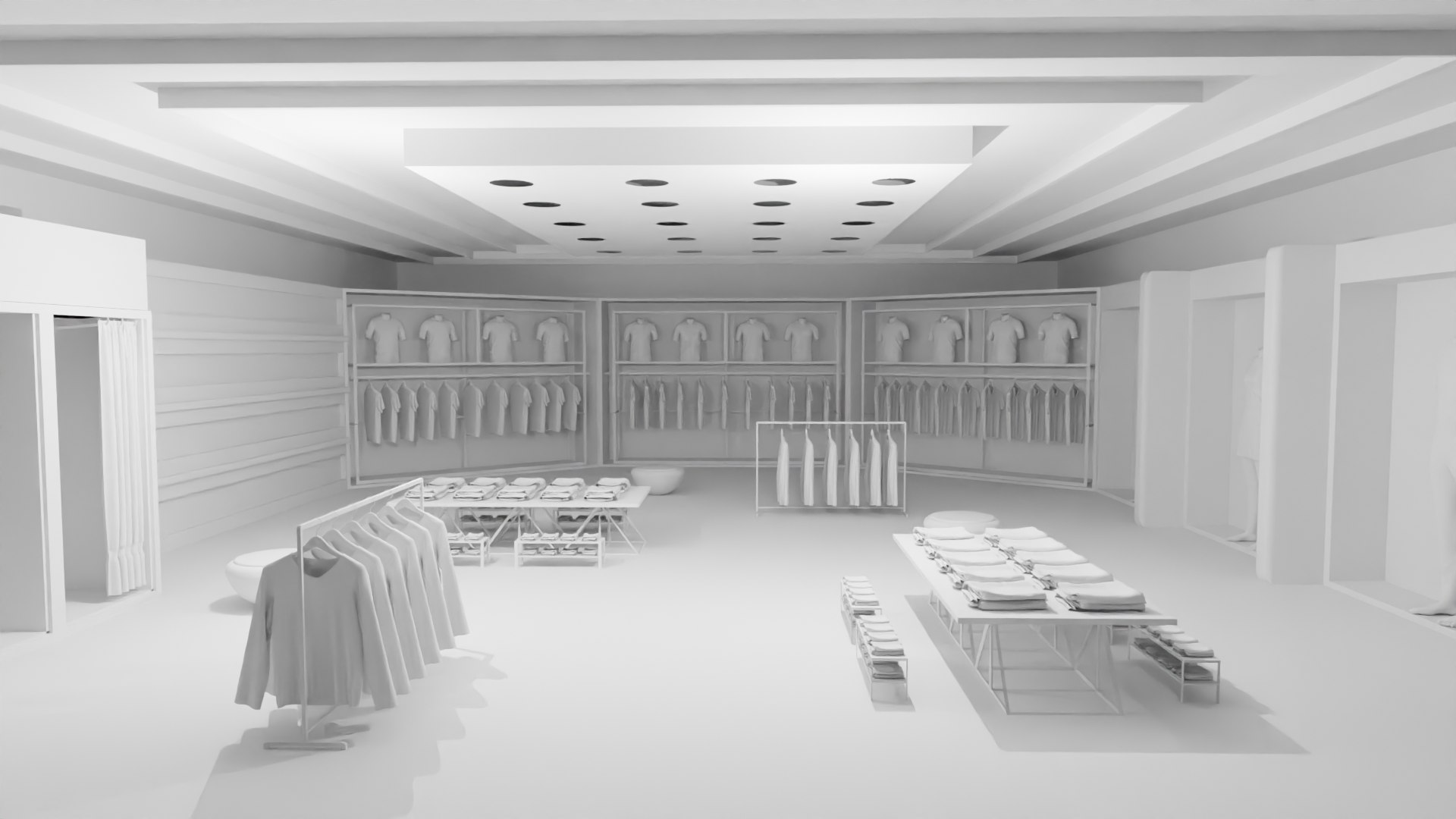 Clothing Store interior 3D model - TurboSquid 2157432