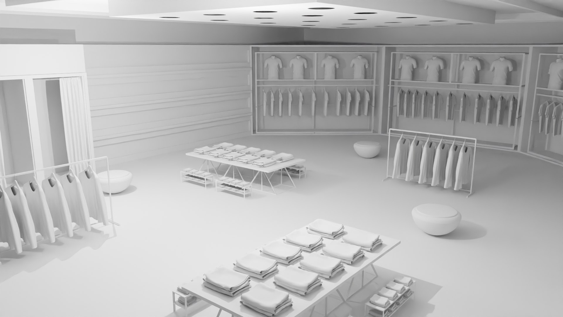 Clothing Store interior 3D model - TurboSquid 2157432