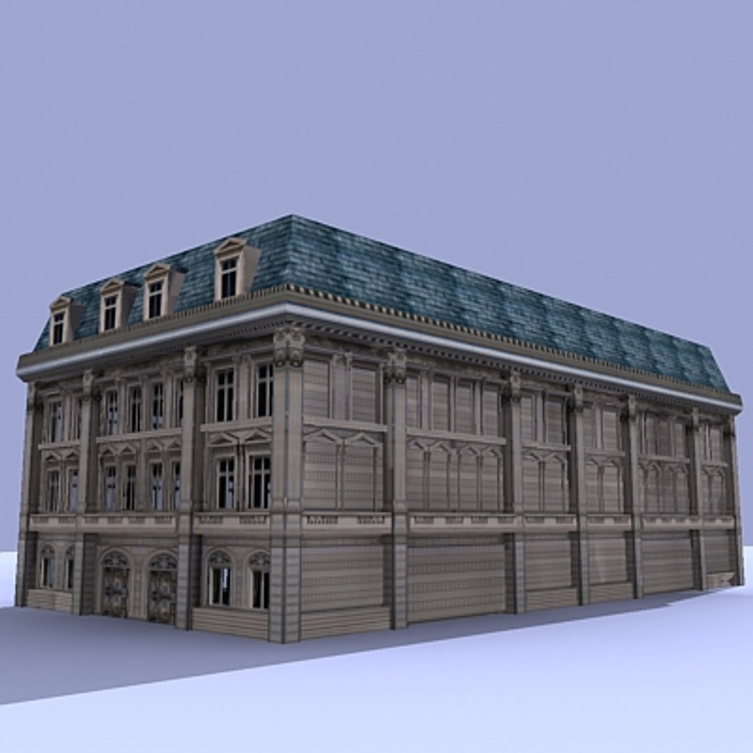 3dsmax French Building