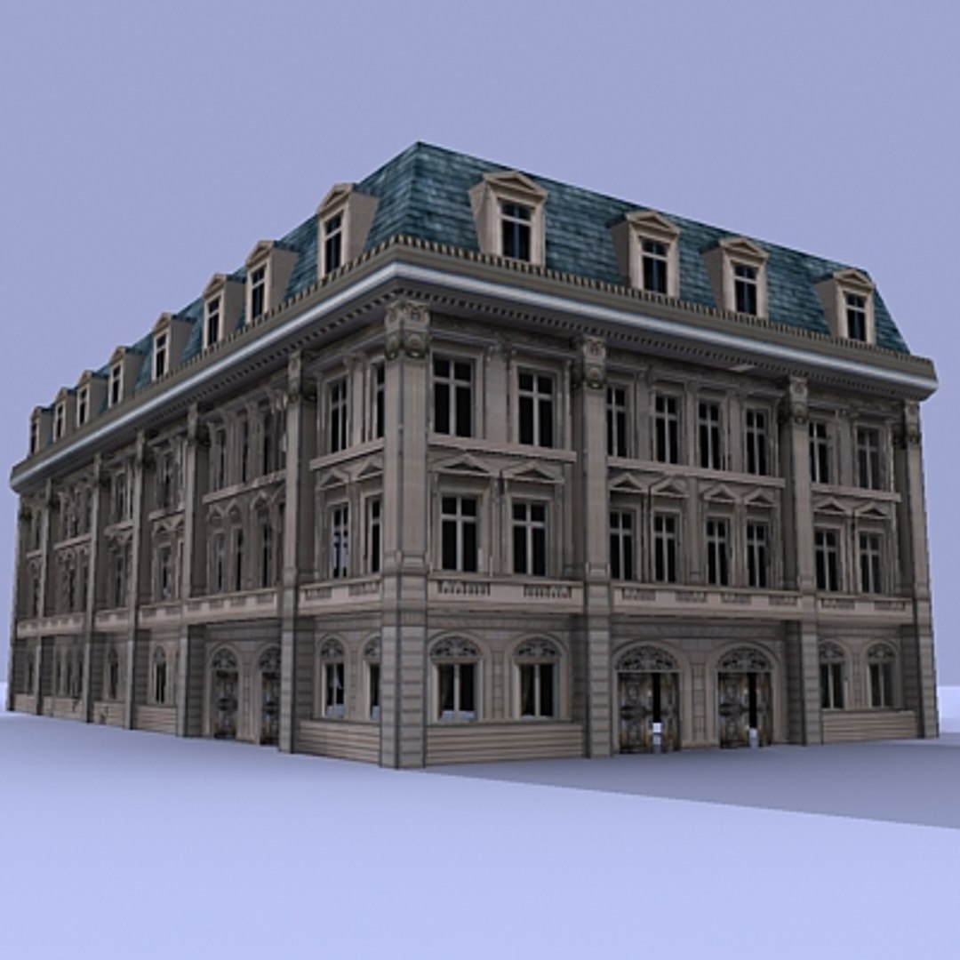 3dsmax French Building