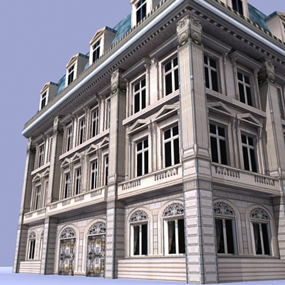 3dsmax French Building