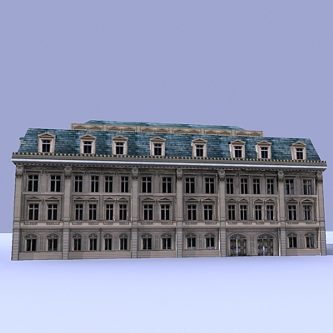 3dsmax French Building