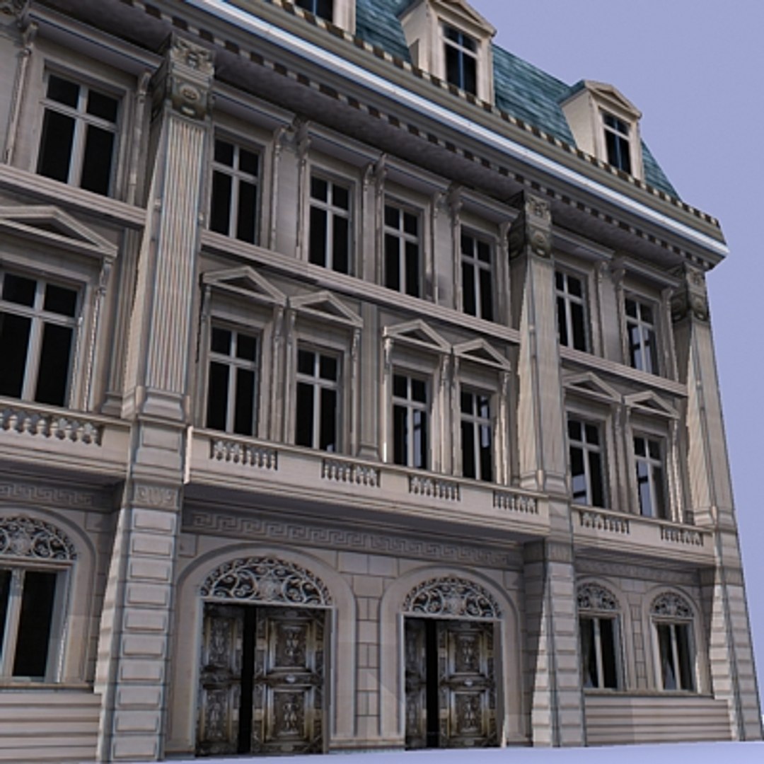 3dsmax French Building