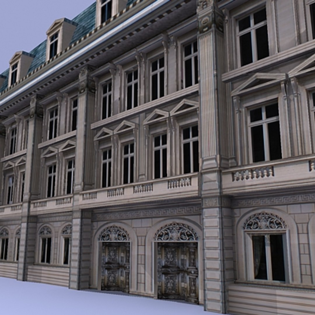 3dsmax French Building