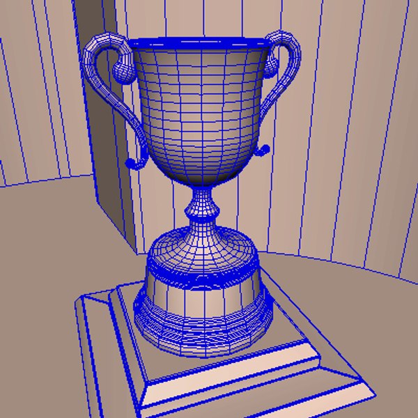 circular maze scene trophy 3d model