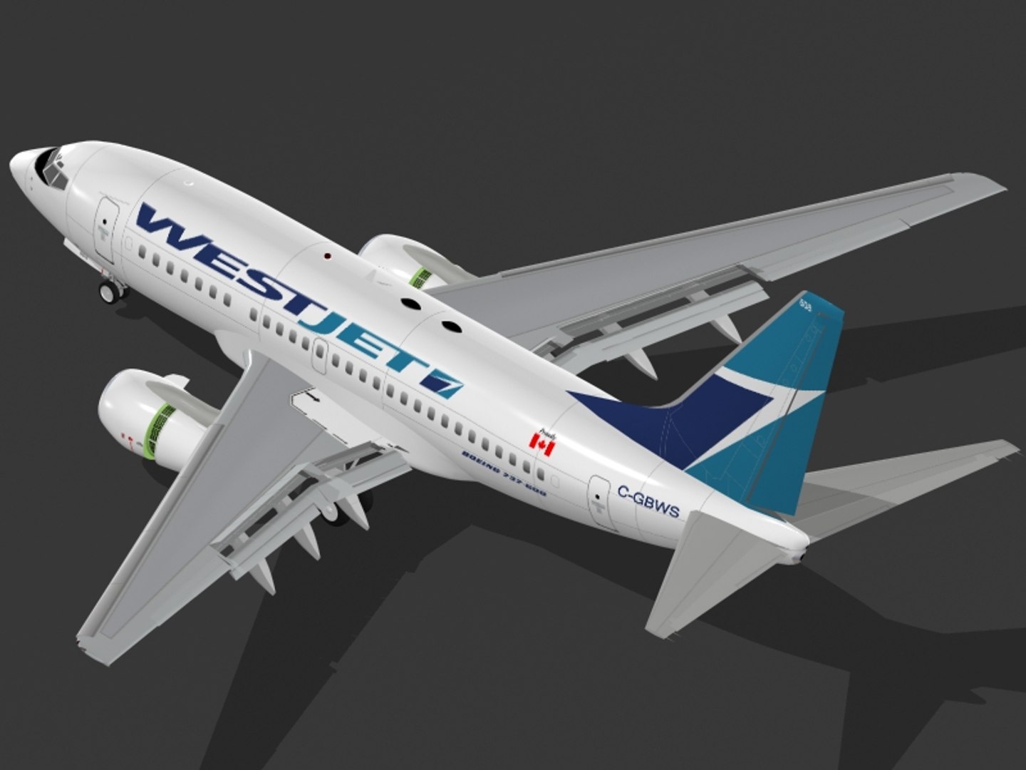B 737-600 Westjet 3d Model