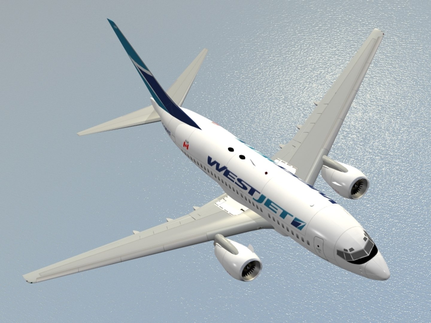 B 737-600 Westjet 3d Model