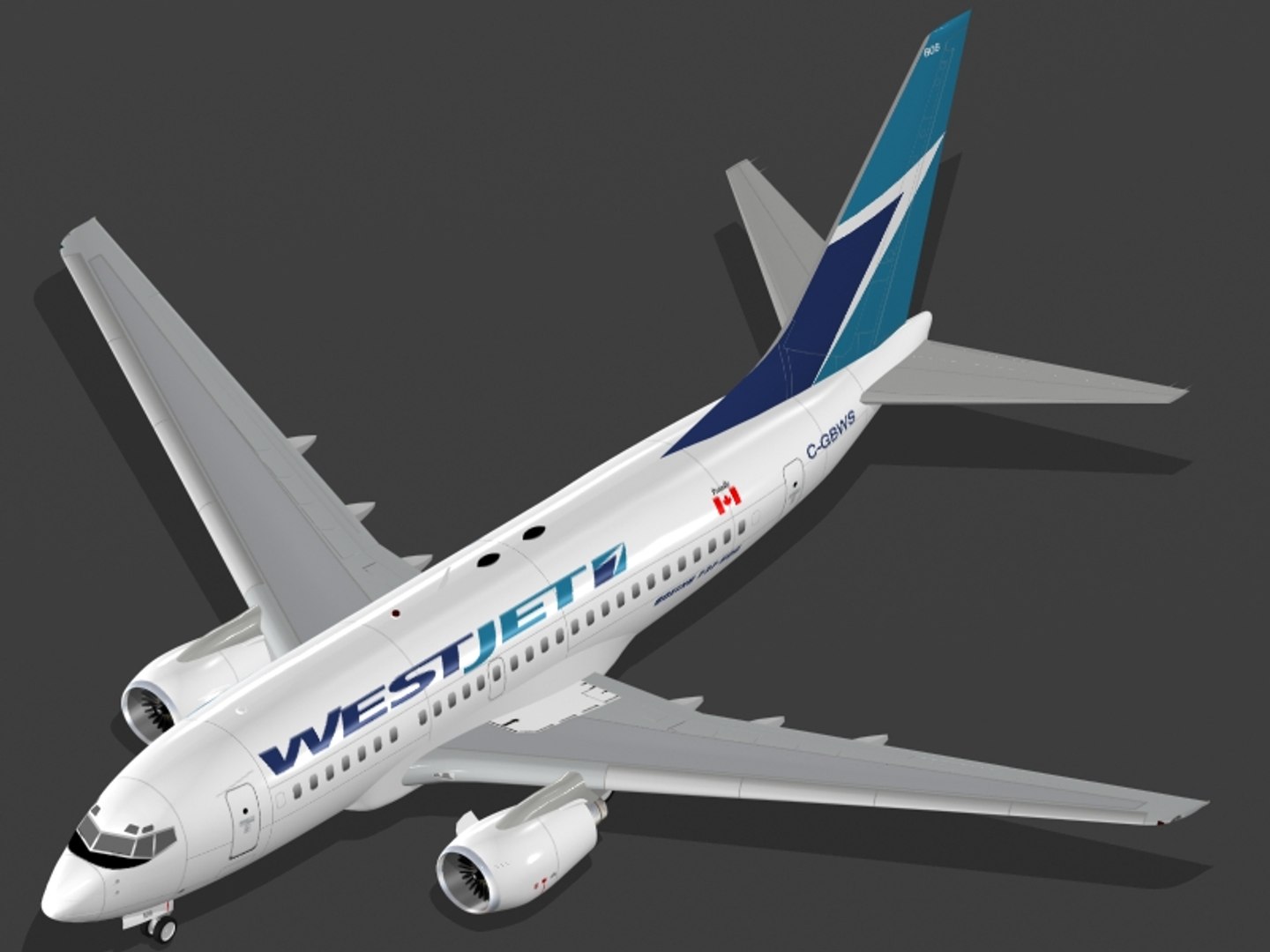 B 737-600 Westjet 3d Model
